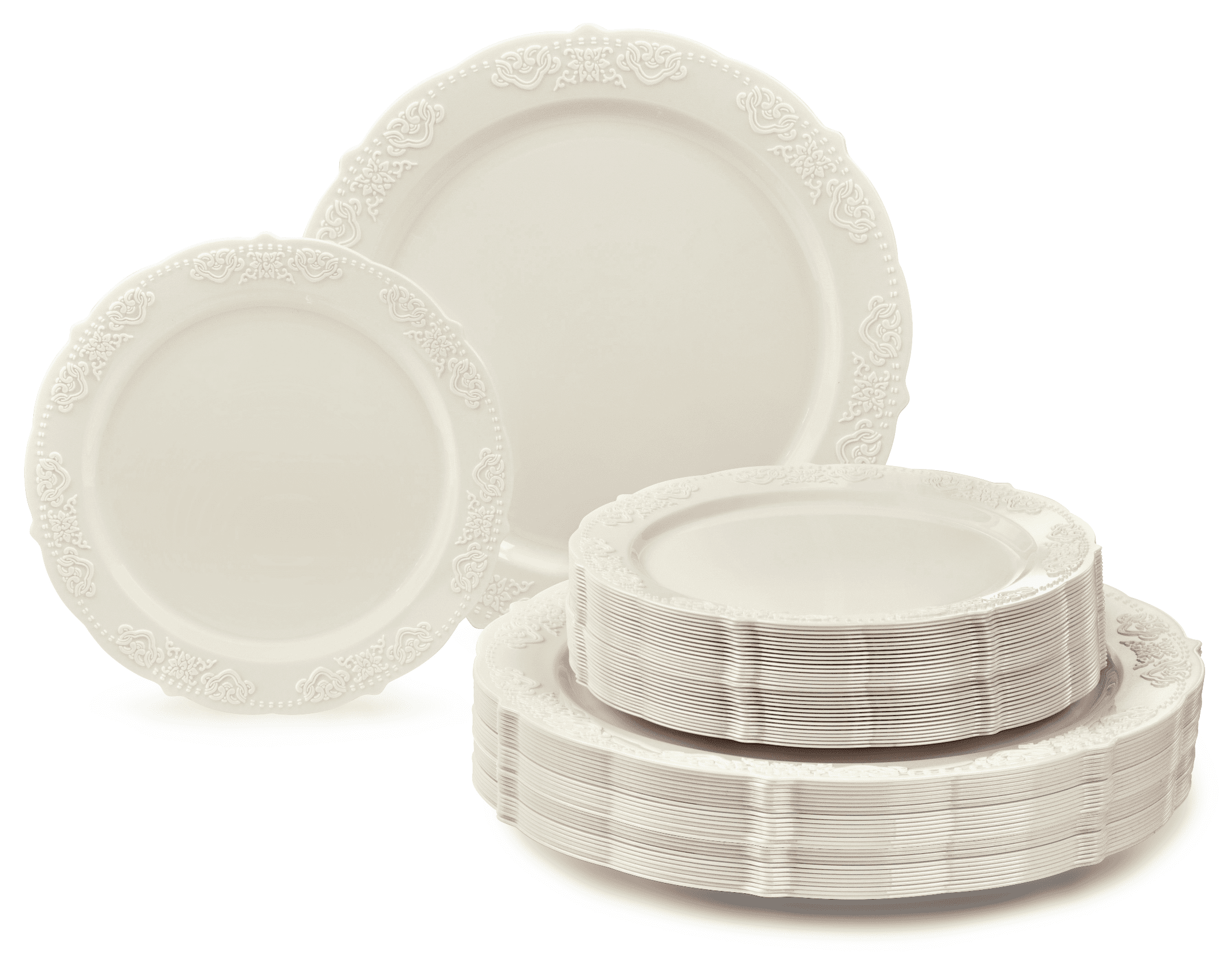 " OCCASIONS " 100 Plates Pack,(50 Guests) Vintage Wedding Party ...