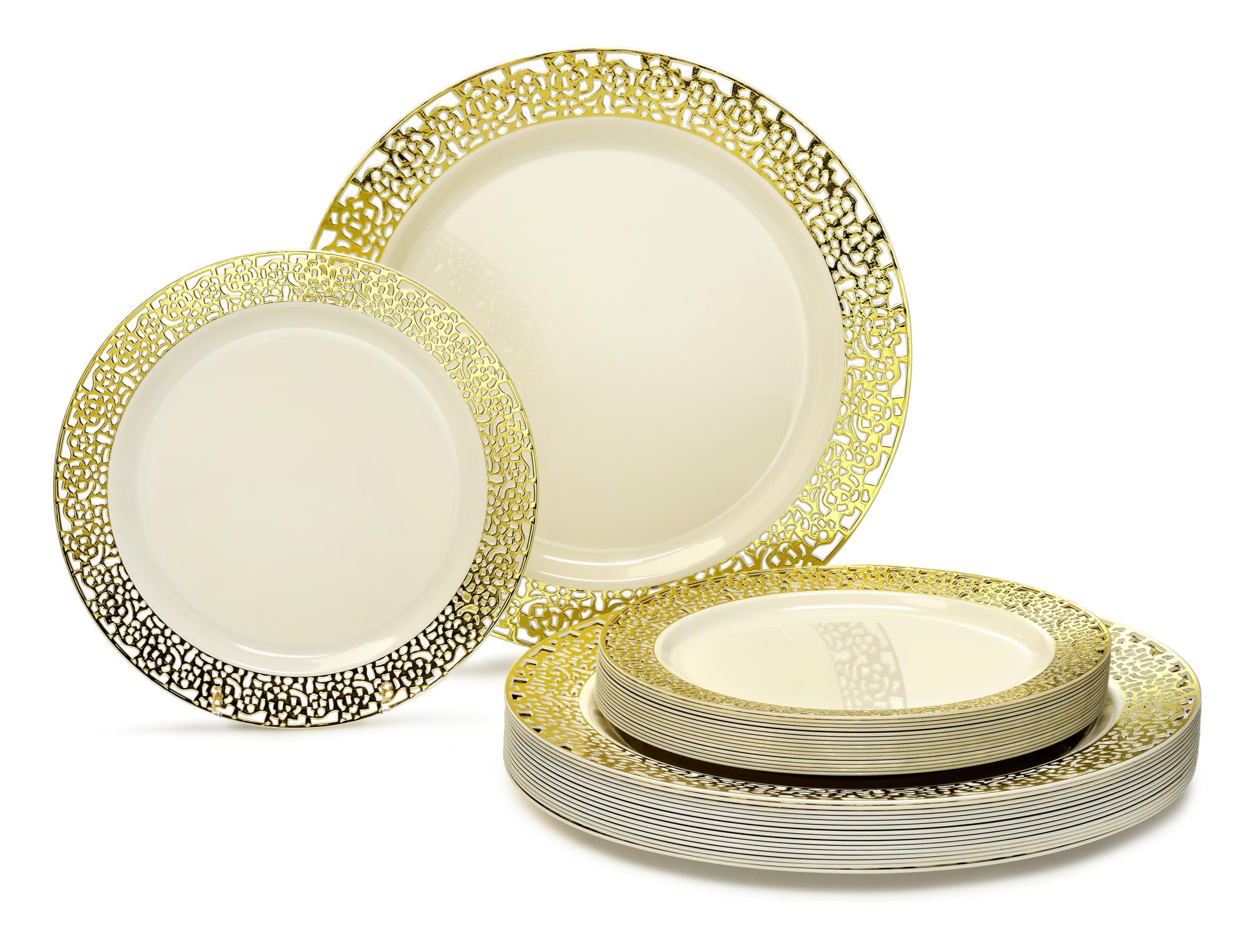 OCCASIONS 120 Pieces Pack,(60 Guests) Premium Wedding Party Disposable ...