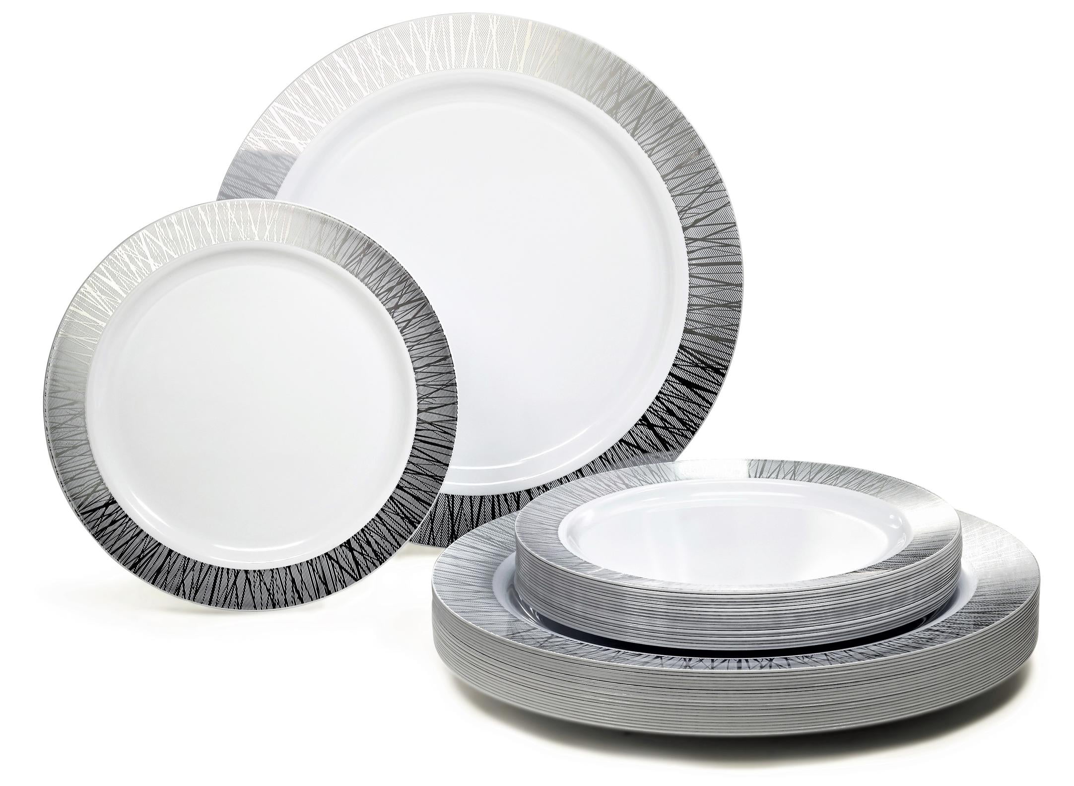 OCCASIONS 120 Pieces Pack,(60 Guests) Premium Wedding Party Disposable ...