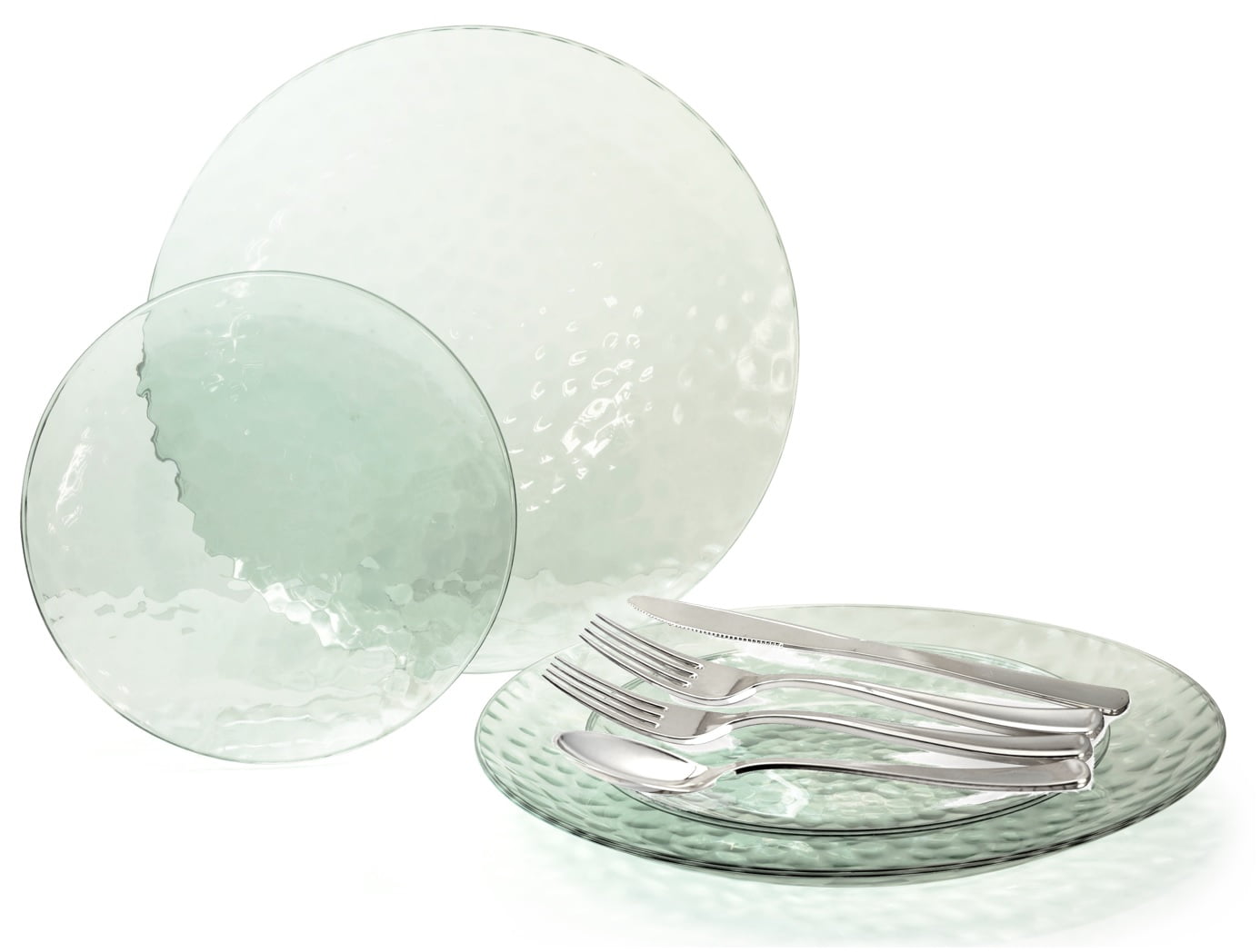 " OCCASIONS " 150 Pcs set (25 Guests)-Wedding Disposable Plastic Plates ...