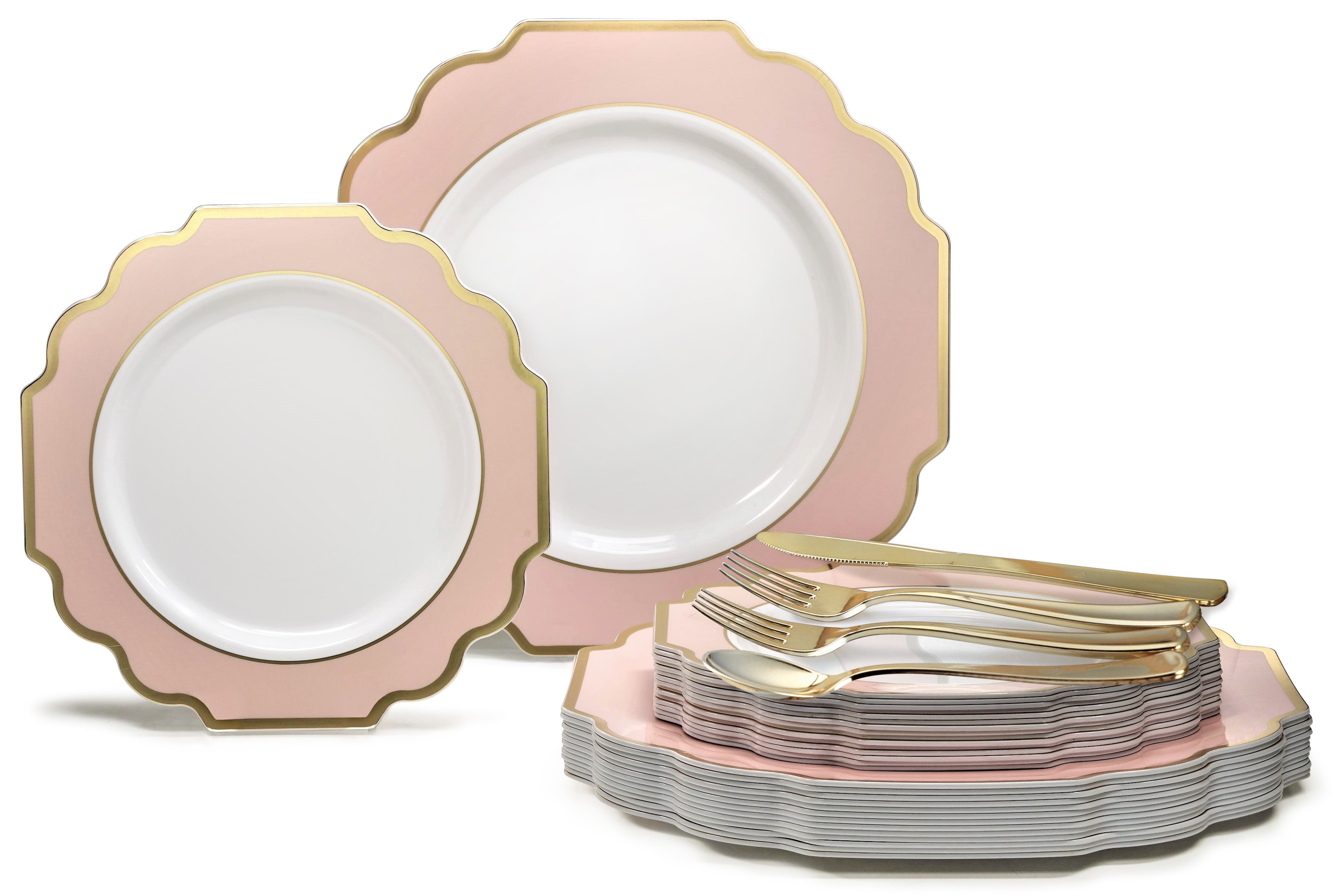 " OCCASIONS " 150 Piece set (25 Guests)-Wedding Plastic Plates ...