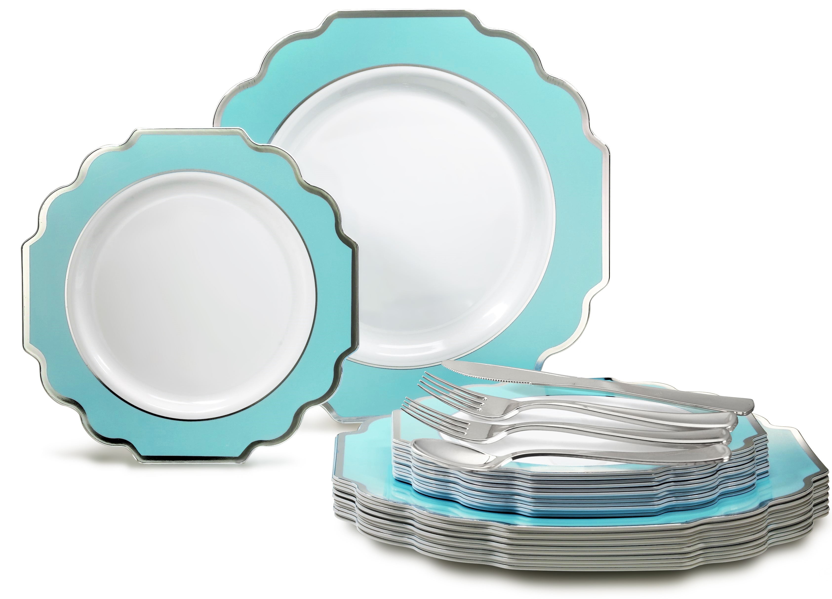 " OCCASIONS " 150 Piece set (25 Guests)-Wedding Plastic Plates ...
