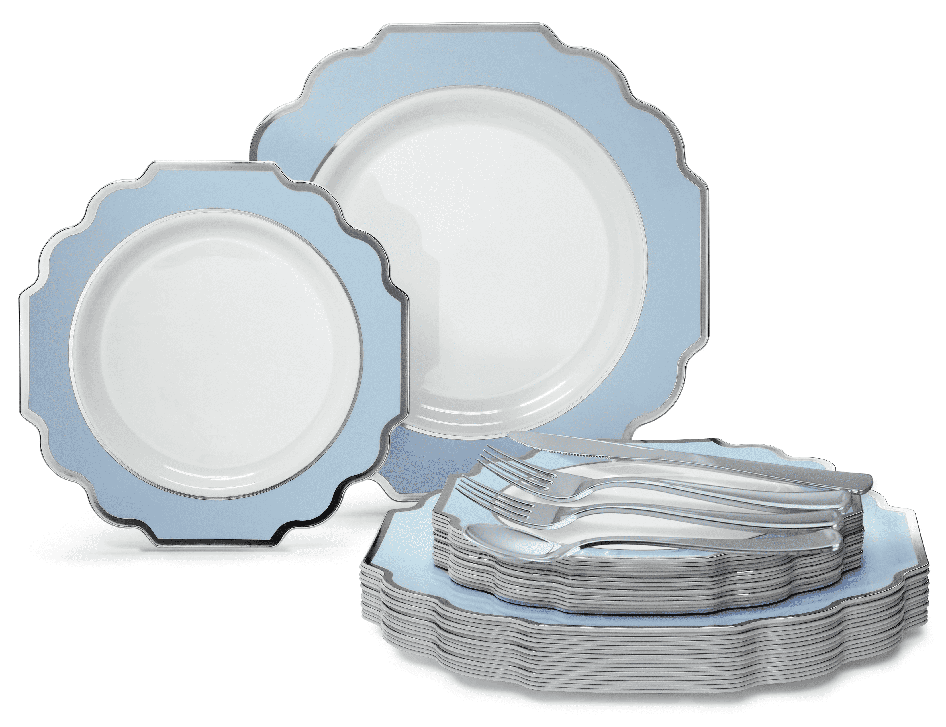 " OCCASIONS " 150 Piece set (25 Guests)-Wedding Plastic Plates ...