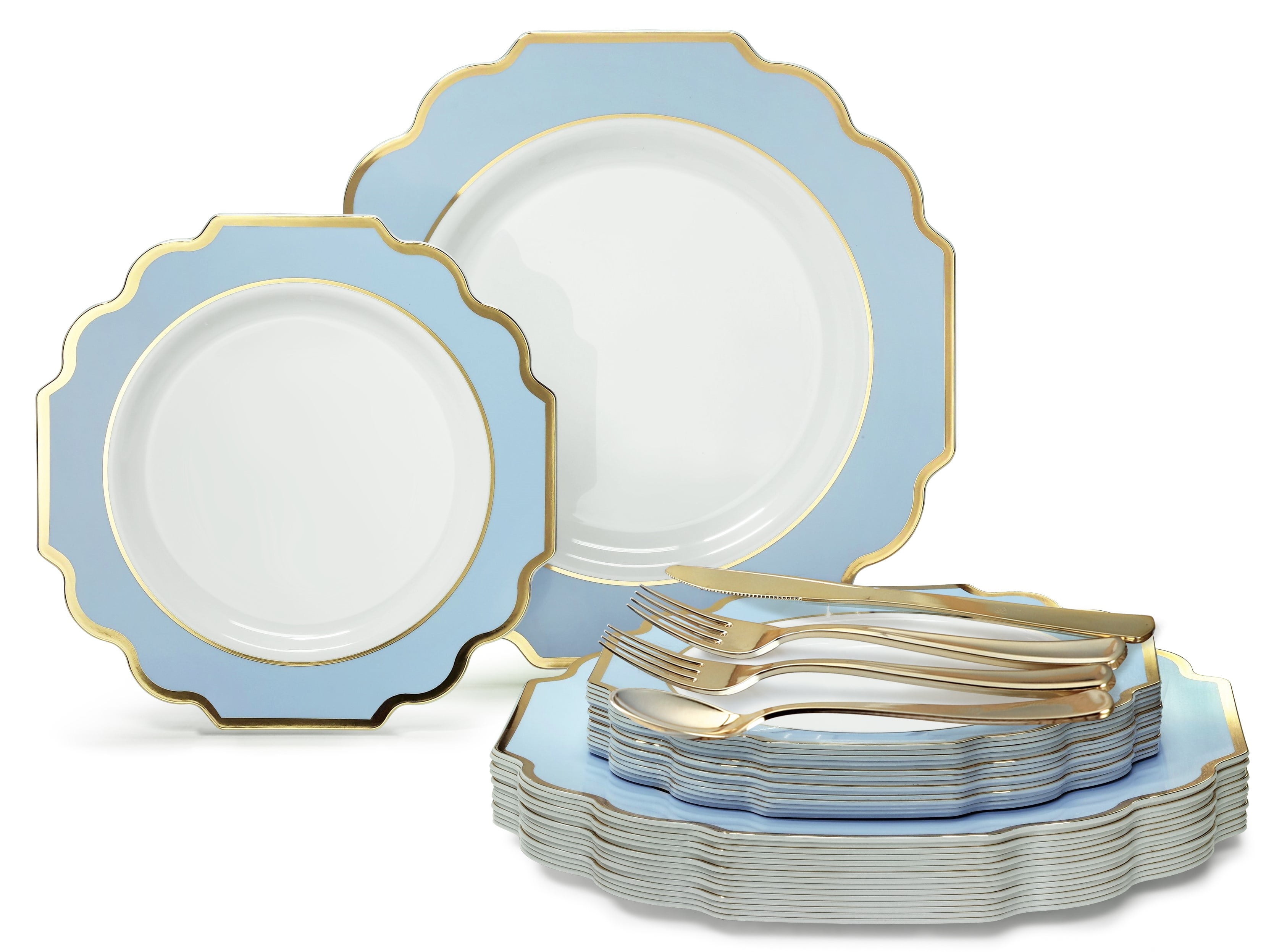 " OCCASIONS " 150 Piece set (25 Guests)-Wedding Plastic Plates ...