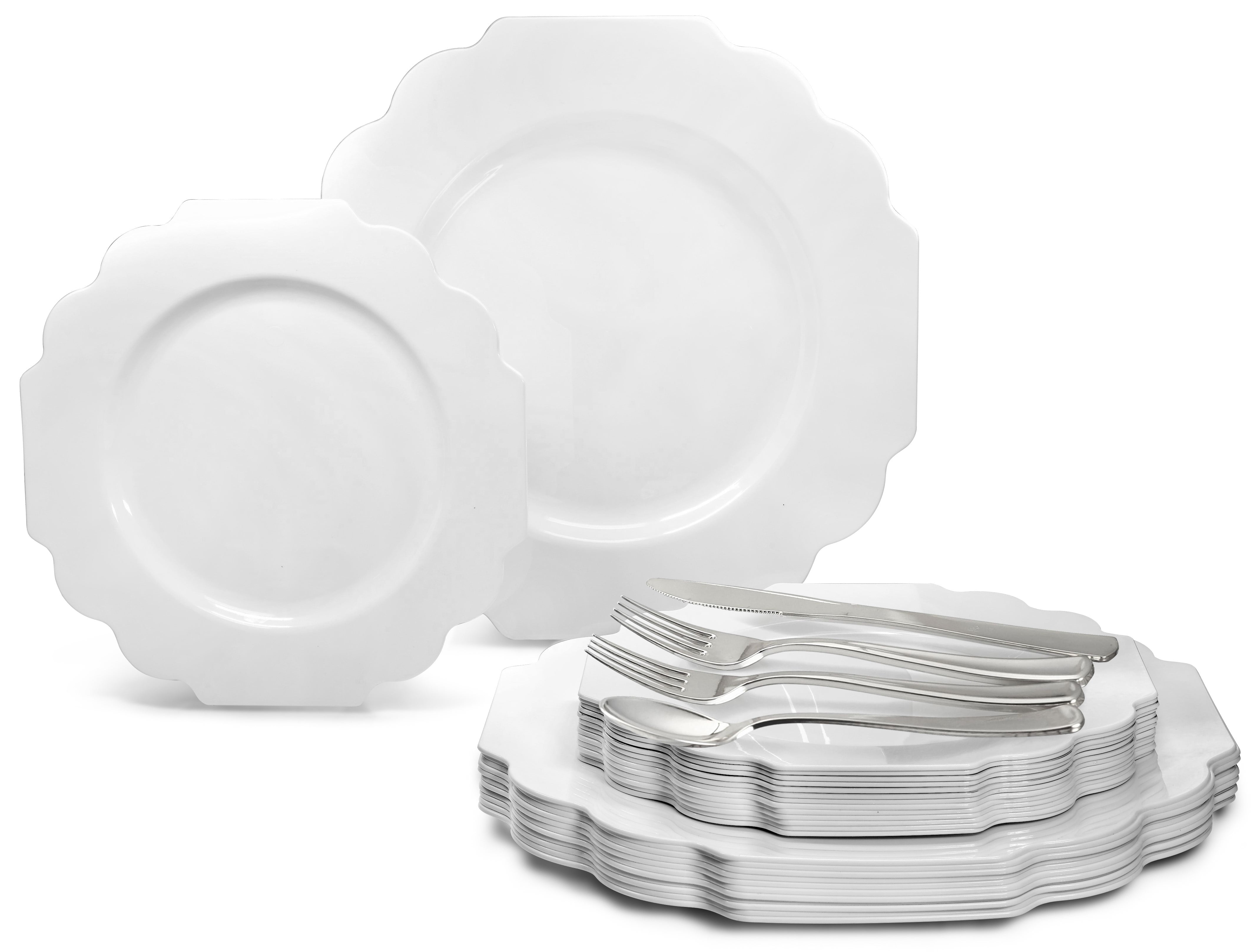 " OCCASIONS " 150 Piece set (25 Guests)-Wedding Plastic Plates ...
