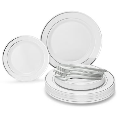 " OCCASIONS " 150 Pcs set (25 Guests)-Wedding Disposable Plastic Plates ...