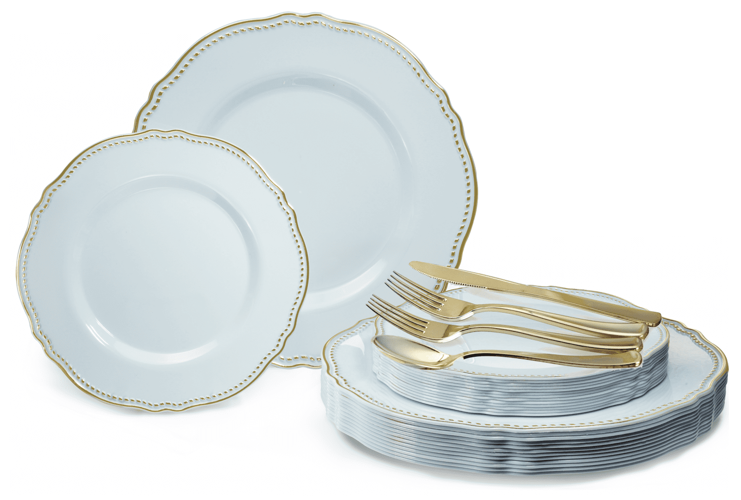" OCCASIONS " 150pcs set (25 Guests)-Wedding Plastic Plates & cutlery ...