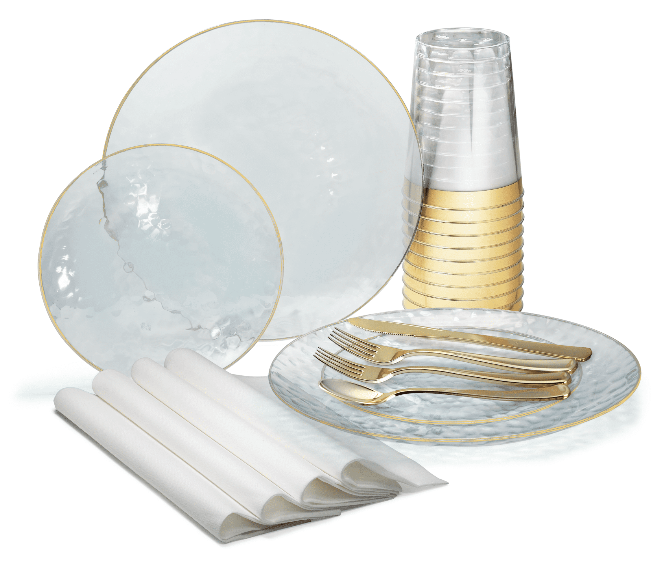 " OCCASIONS " 200 Pcs set (25 Guests)-Wedding Disposable Plastic Plates ...