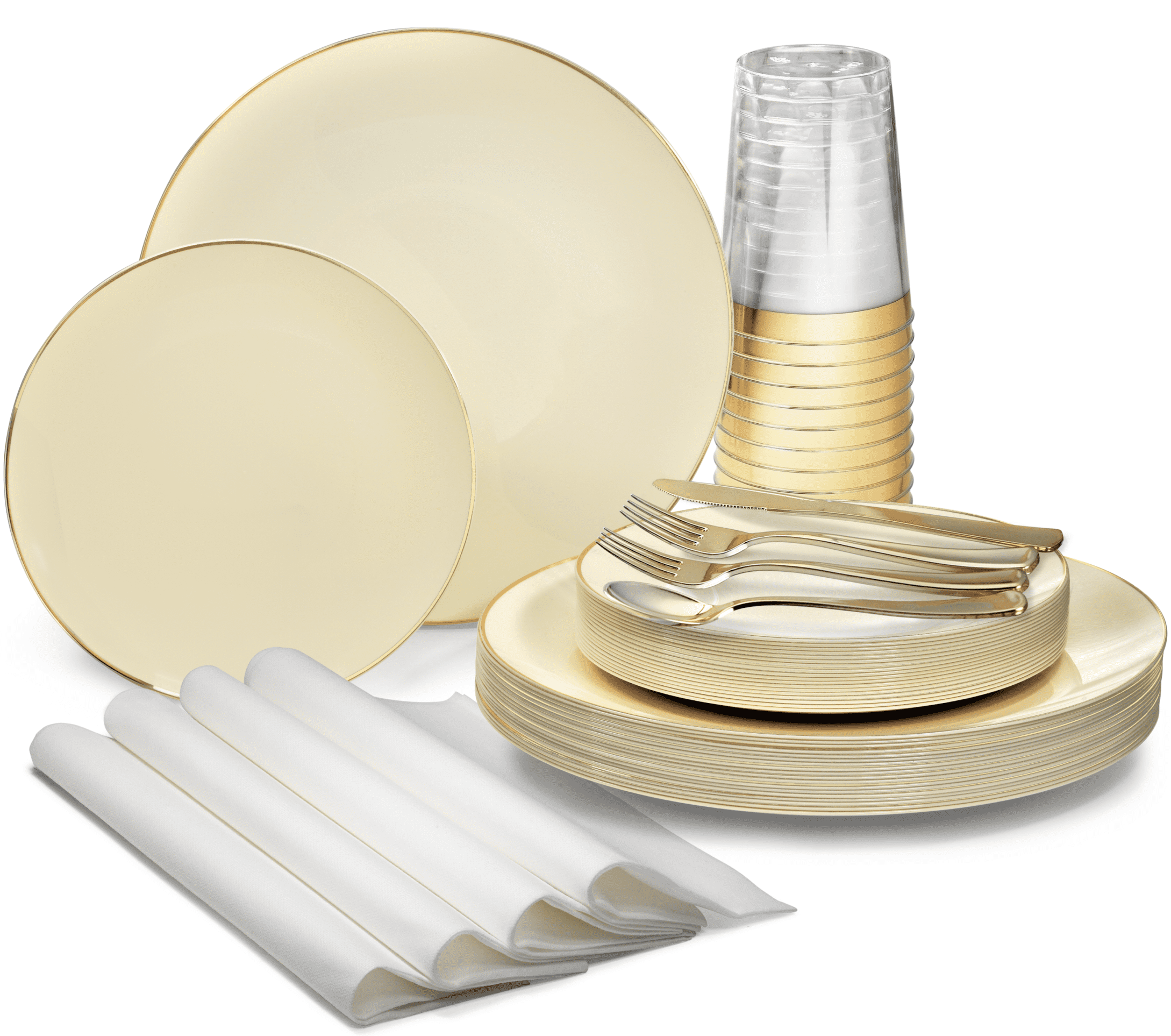 " OCCASIONS " 320pcs set (40 Guests)-Wedding Party Disposable Plastic ...
