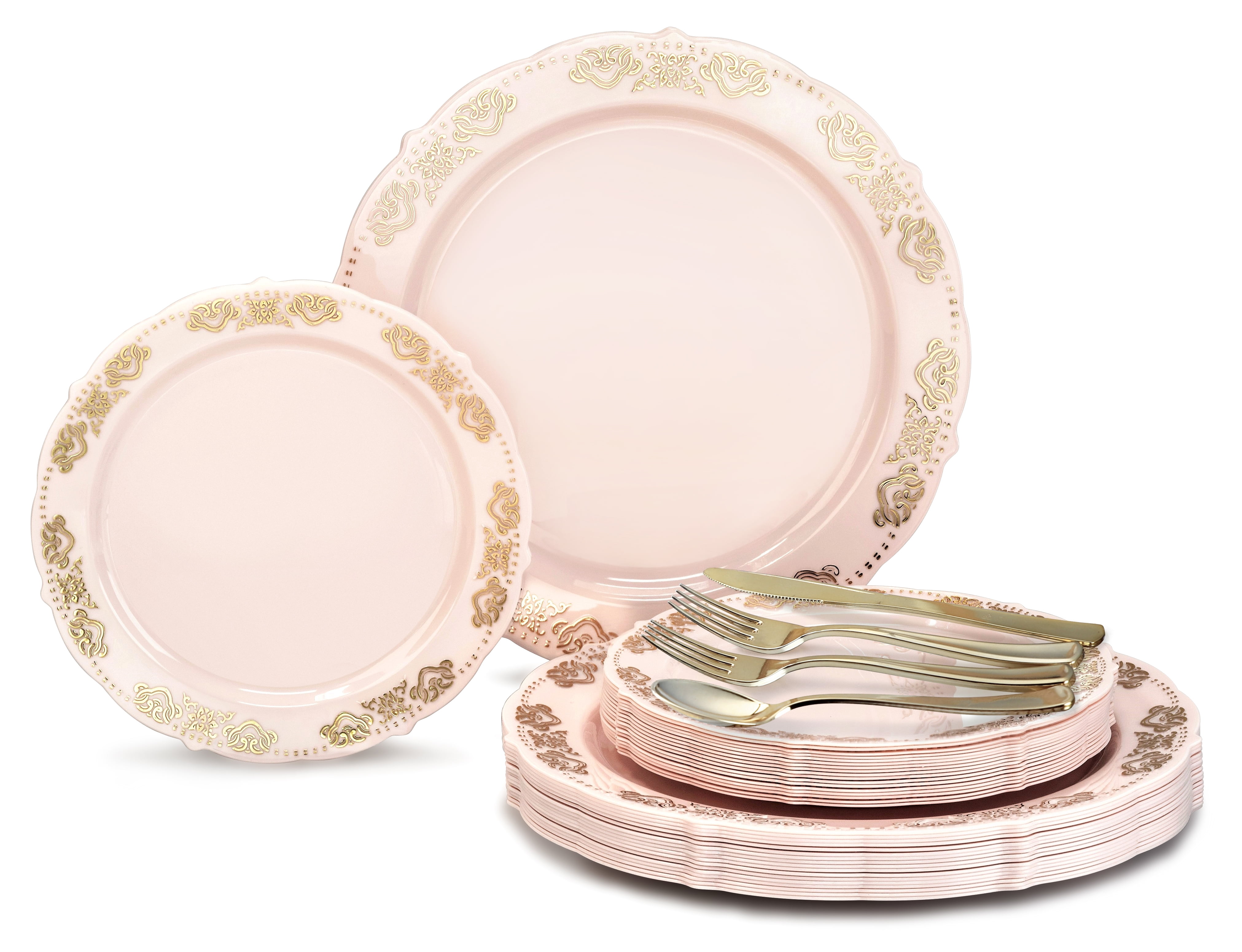 " OCCASIONS " 360 Pcs set (60 guest) Wedding Disposable Plastic Plate ...