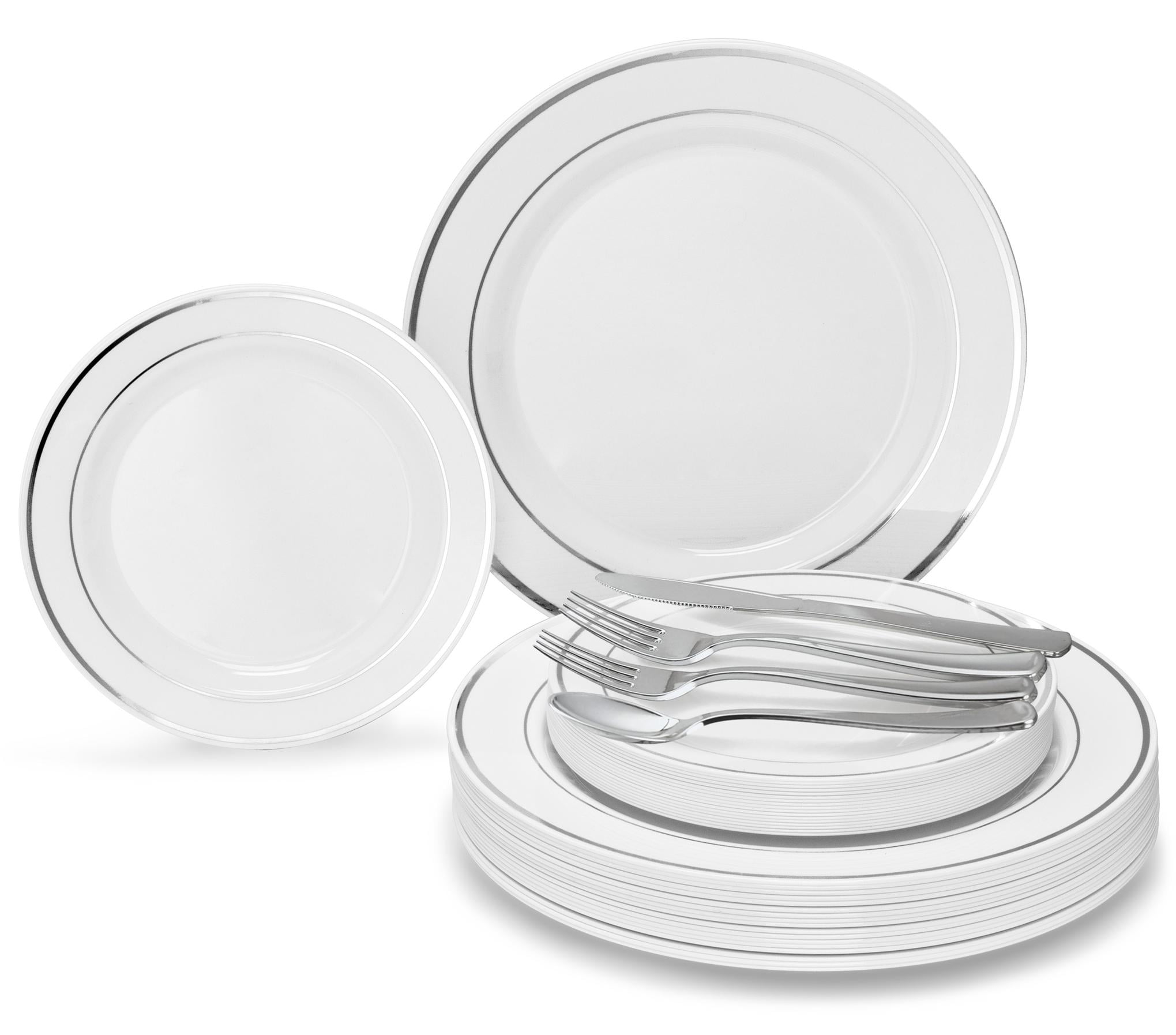 OCCASIONS 720 Pcs set (120 guest) Wedding Disposable Plastic Plate and ...