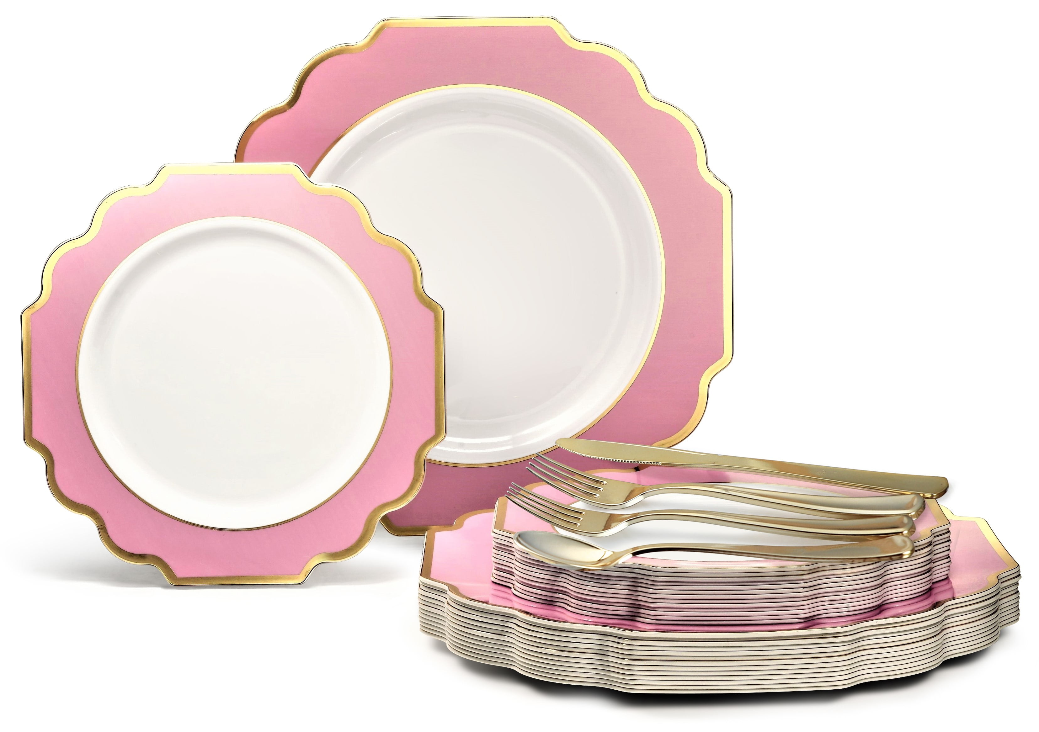 OCCASIONS 720 Pcs set (120 guest) Wedding Disposable Plastic Plate and ...
