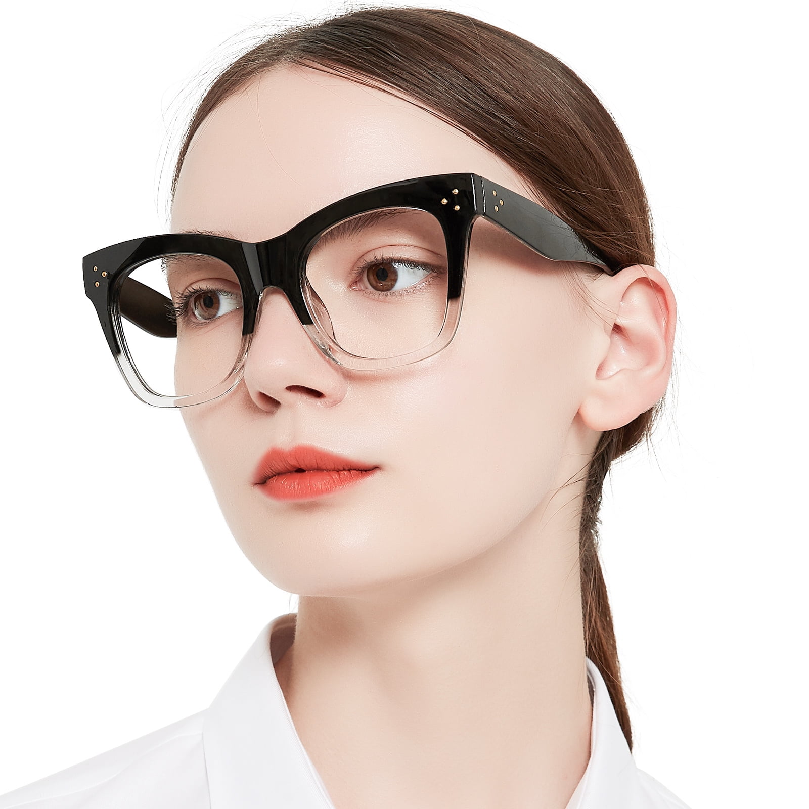 OCCI CHIARI Blue Light Blocking Reading Glasses Women Oversized Square ...