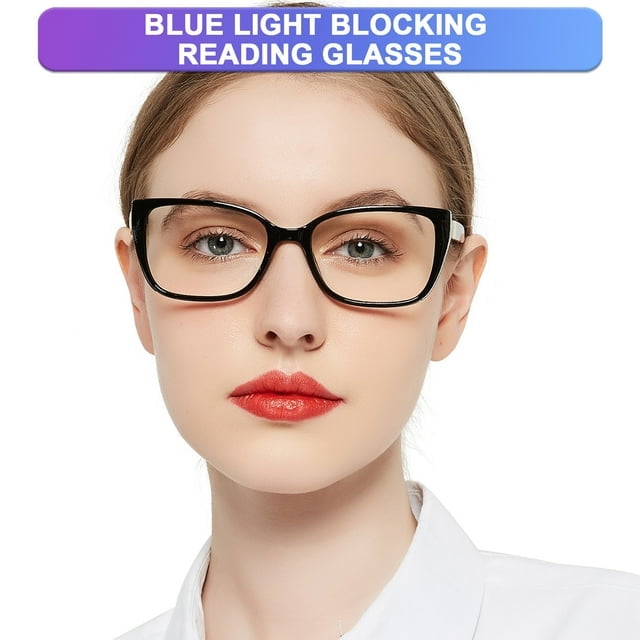 OCCI CHIARI Women's Blue Light Blocking Reading Glasses Stylish ...