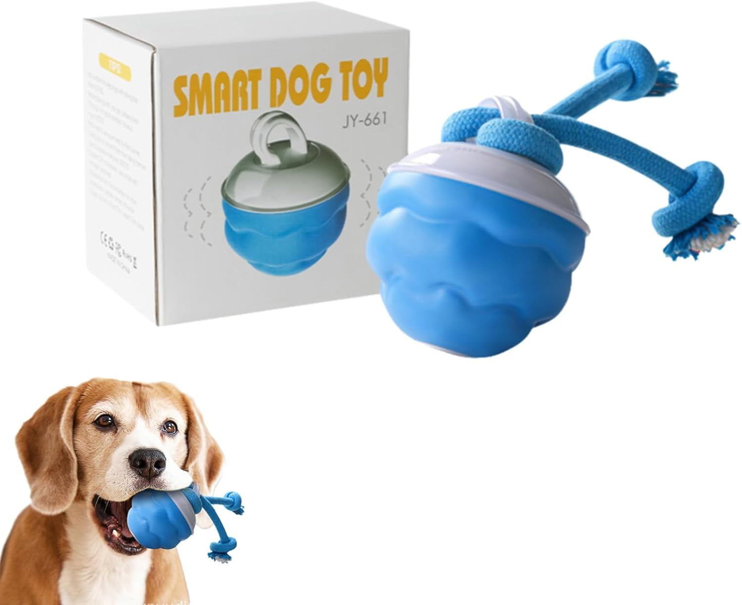 OCCOKO Dog Toy Dog Toy Vibrating Dogs With Rope Squeaky Toys Auto ...