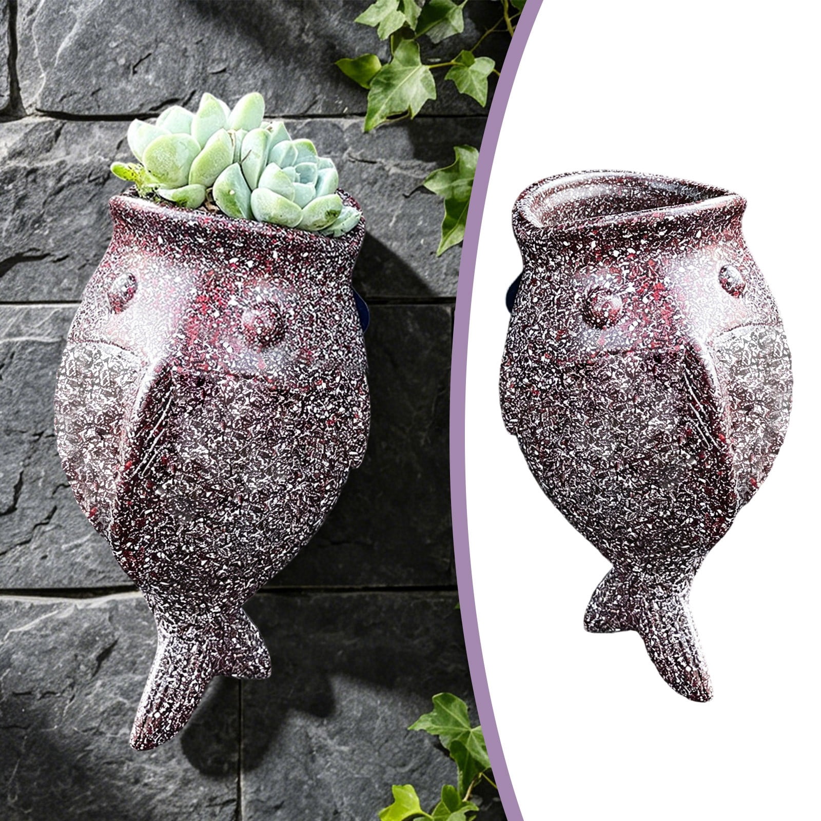 OCCOKO Wall Planter Hanging Fish Shaped Flower Pot European Style ...