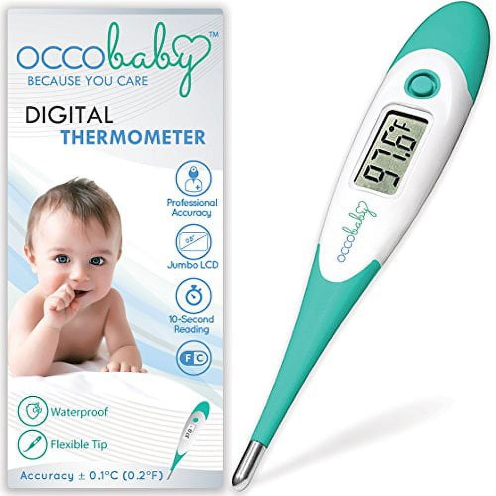 OCCObaby Clinical Digital Baby Thermometer - LCD, Flexible Tip, 10 ...