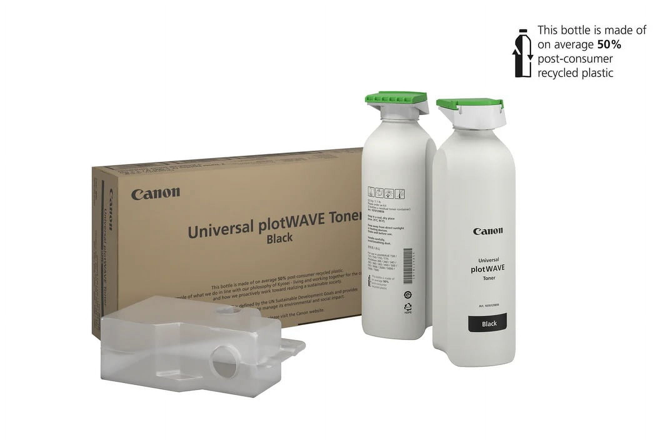 OCE NEW UNIVERSAL Toner (2x500g bottle) fits: plotWAVE T30, T35, T50, T55, T75; PlotWaves 300 ...