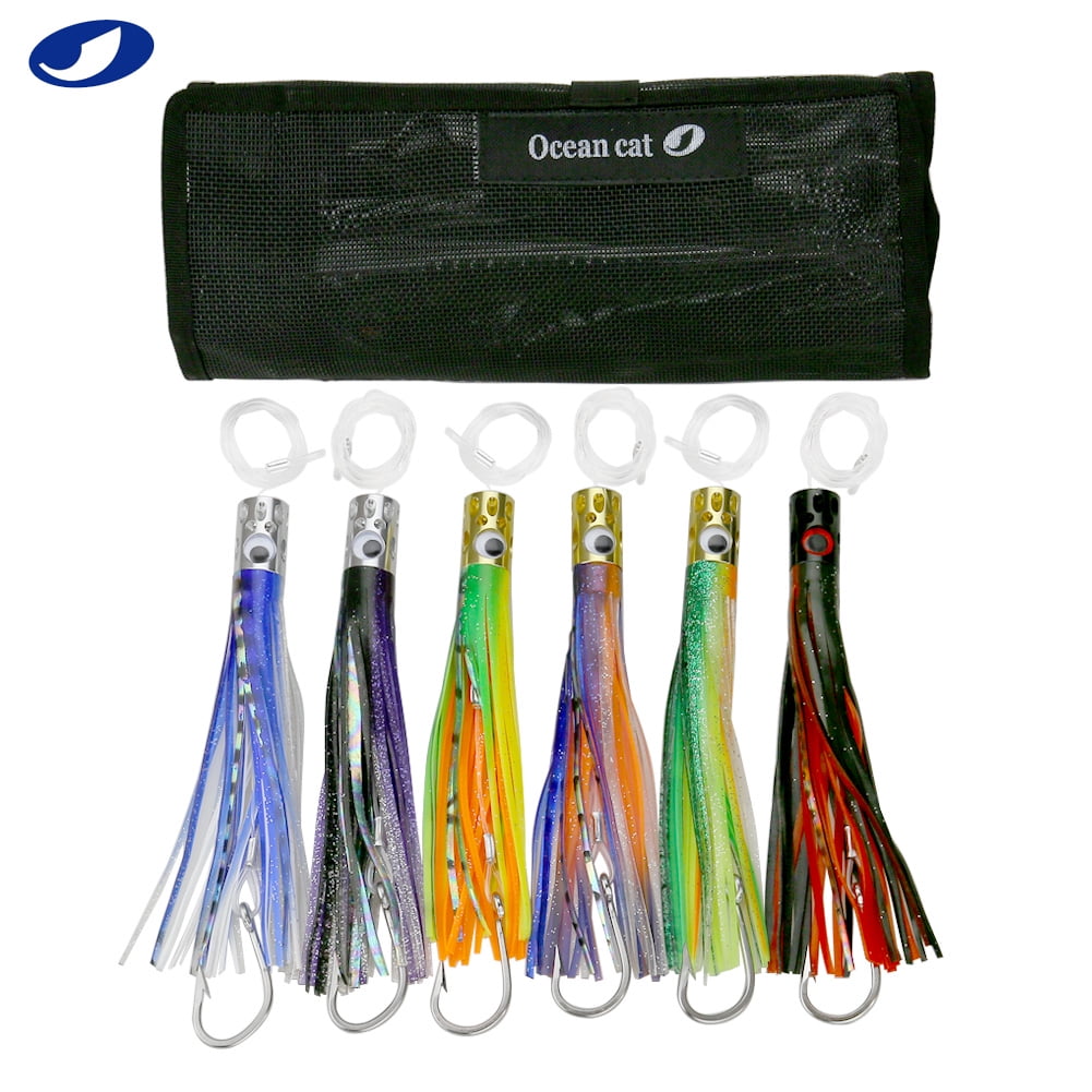 OCEAN CAT 7 in Jet Head Saltwater Trolling Lure for Marlin Tuna Mahi ...