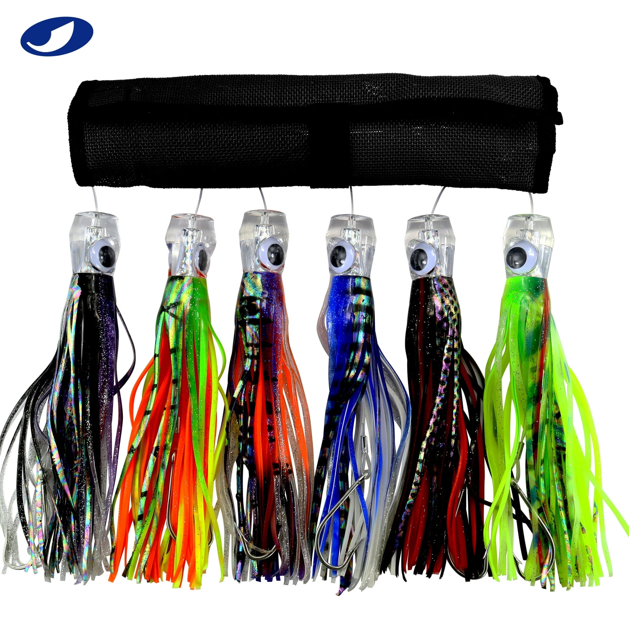 OCEAN CAT Set of 6 Pcs 9 inch Offshore Big Game Trolling Lure for Marlin Tuna Mahi Dolphin ...