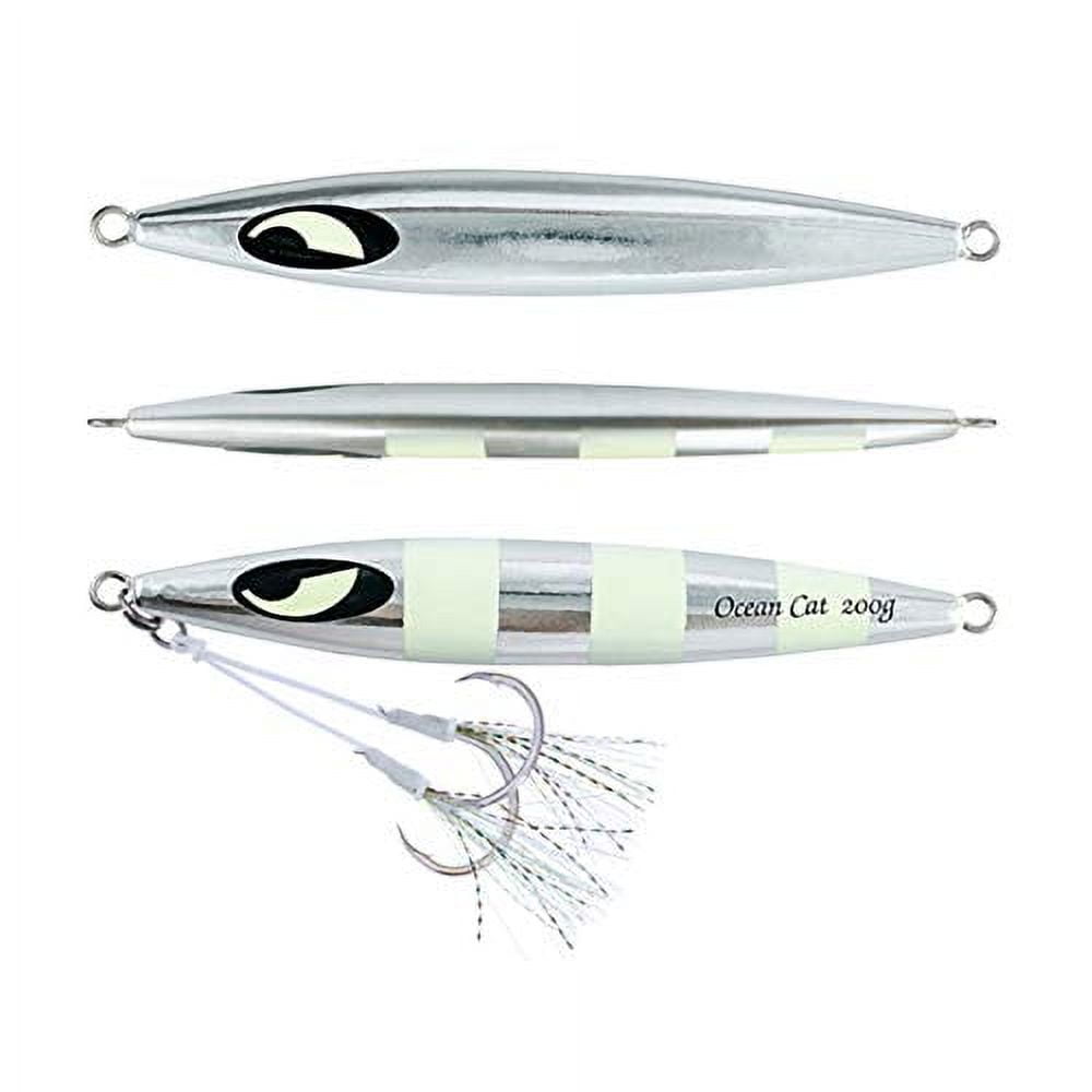 OCEAN CAT Slow Fall Fishing Lures Mental Lead Jigging Sea Baits Flat ...