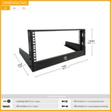 CNAweb 4U 19" Network Rack Bracket for Wallmount Vertical Hang or Desk ...