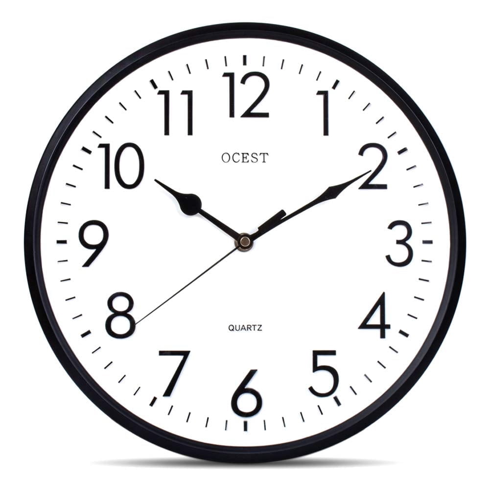 "OCEST 12"" Quartz Wall Clock with 3D Numeral for Indoor/Outdoor Spaces ...