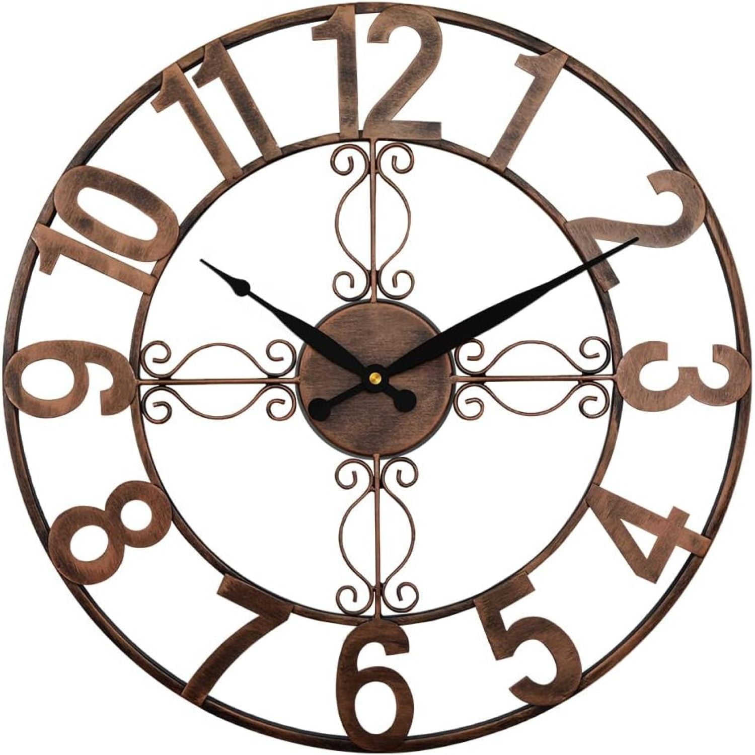 OCEST Outdoor Wall Clock 18 inch Outside Waterproof Garden Clock,Large ...