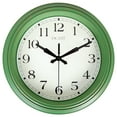 OCEST Retro Wall Clock 9 Inch Green Kitchen Wall Clock Round Silent Non ...