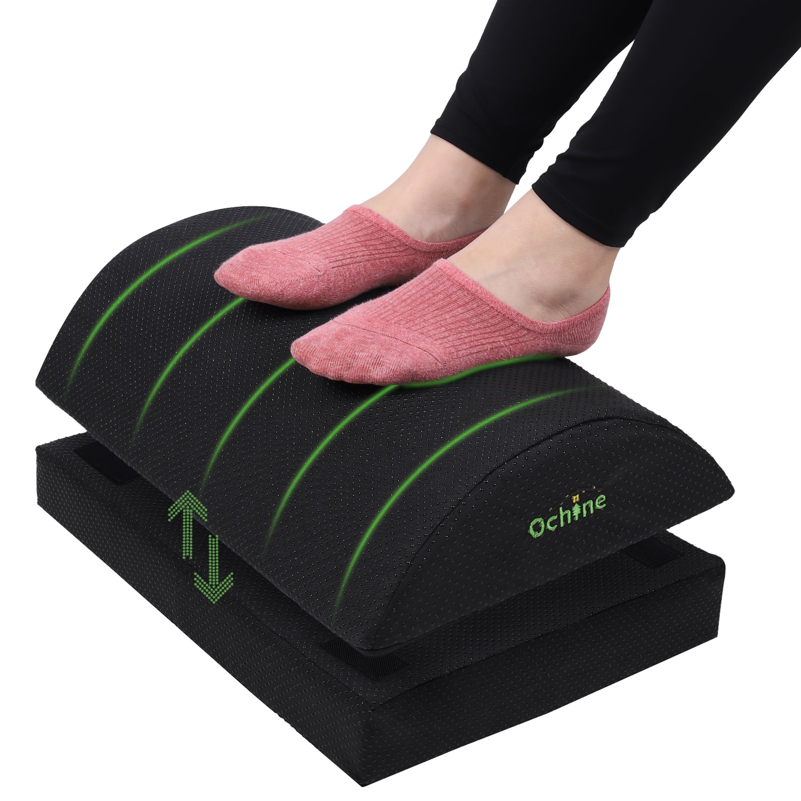 OCHINE Ergonomic Foot Rest, Anti-Slip Massage Base, Memory Foam Cushion ...