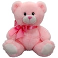 OCINAPALS 8" Pink Embroidered Eye Teddy Bear with Pink Ribbon - Walmart.com