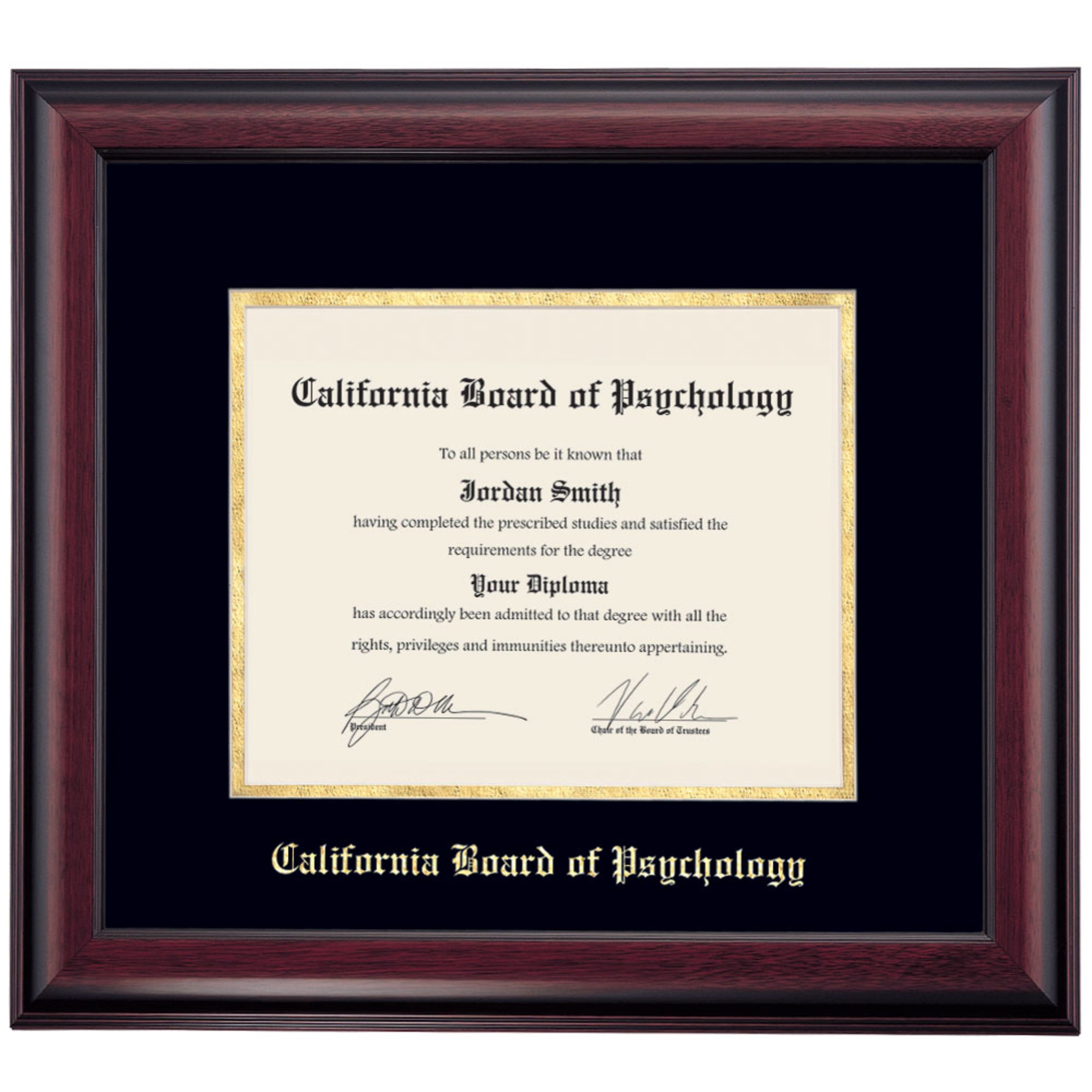 OCM Diploma Frame for California Board of PsychologyDocuments, 16" x 18 ...