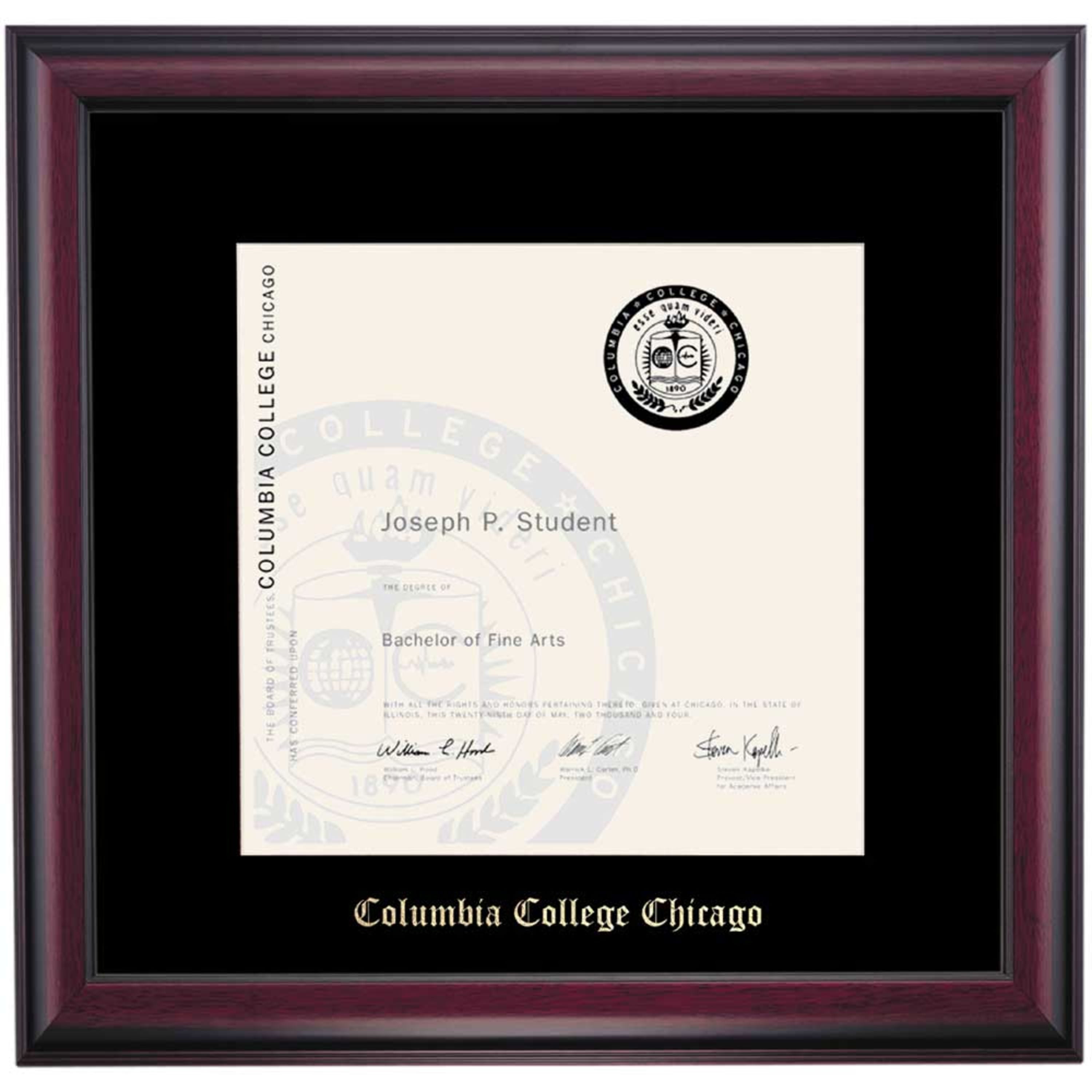 OCM Diploma Frame for Columbia College Chicago, Diploma Certificates ...