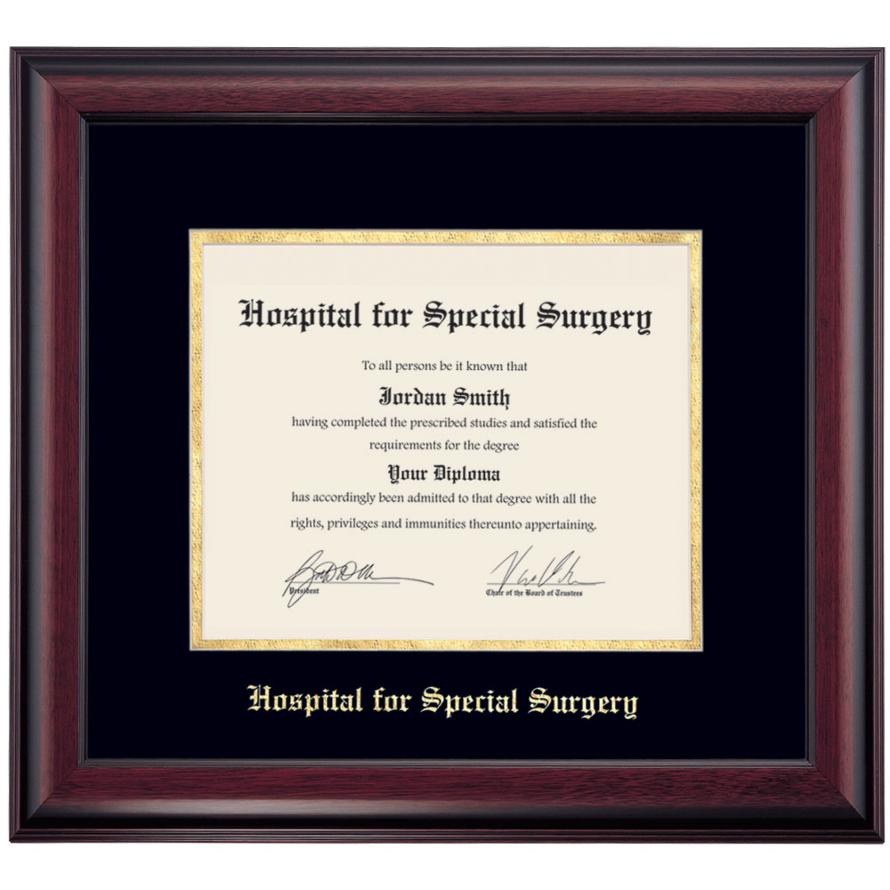 OCM Diploma Frame for Hospital for Special SurgeryDocuments, 16" x 18 ...