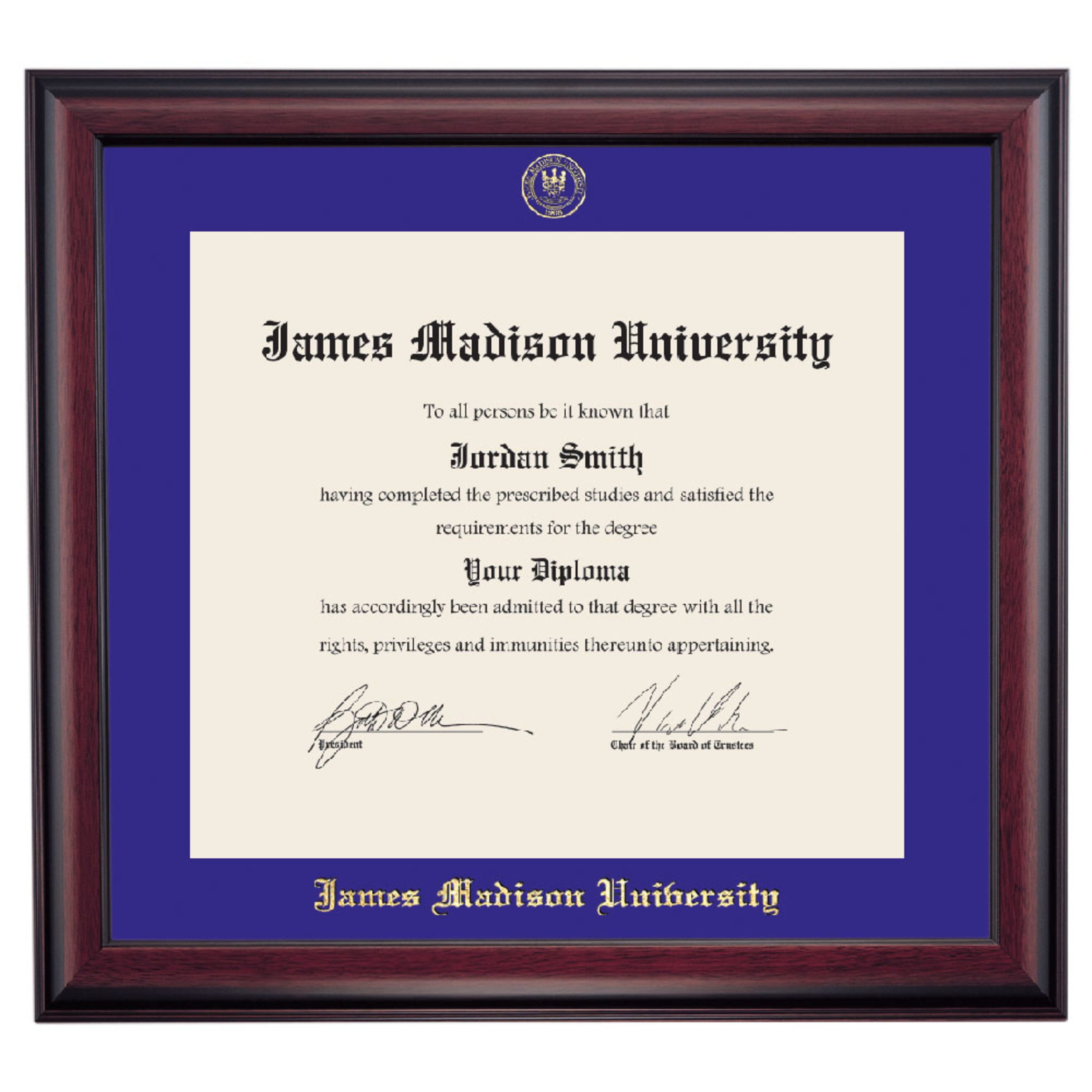 OCM Diploma Frame for James Madison University JMU, 19" x 21" Diploma ...