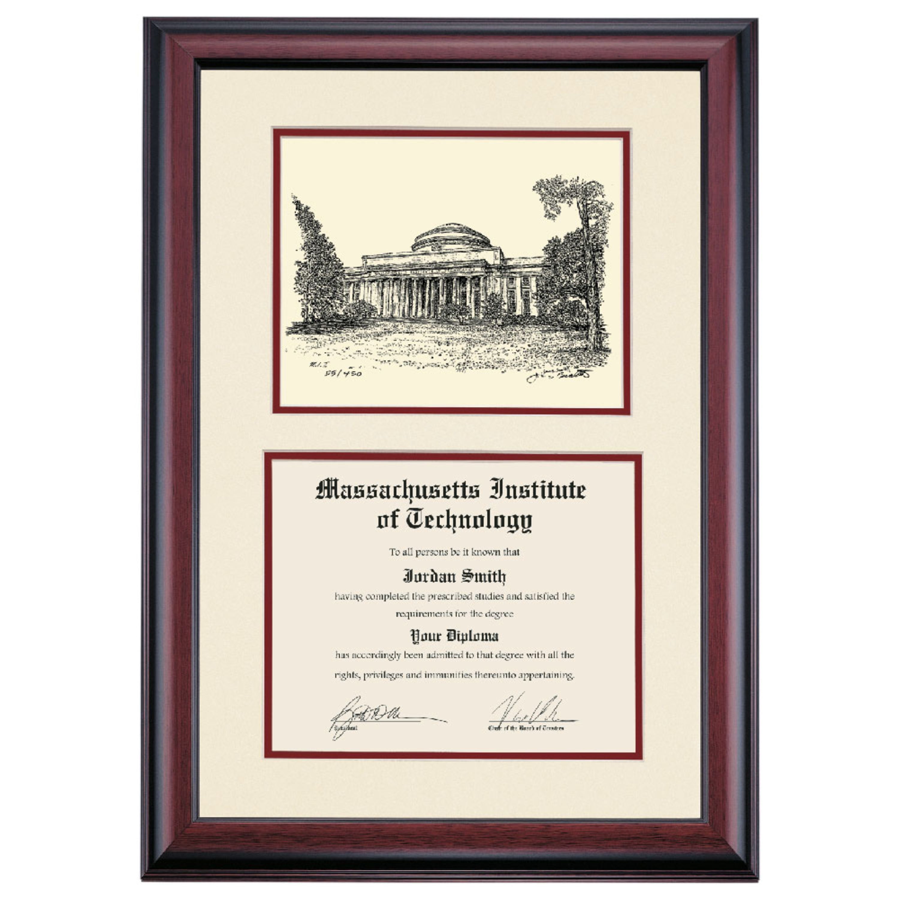 OCM Diploma Frame for Massachusetts Institute of Technology MIT, Ivory ...