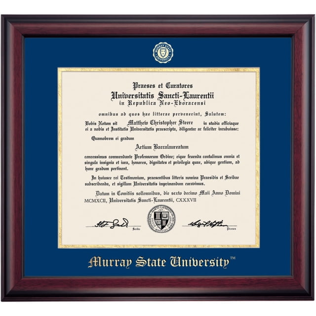 OCM Diploma Frame for Murray State University, 21" x 24" Doctoral ...