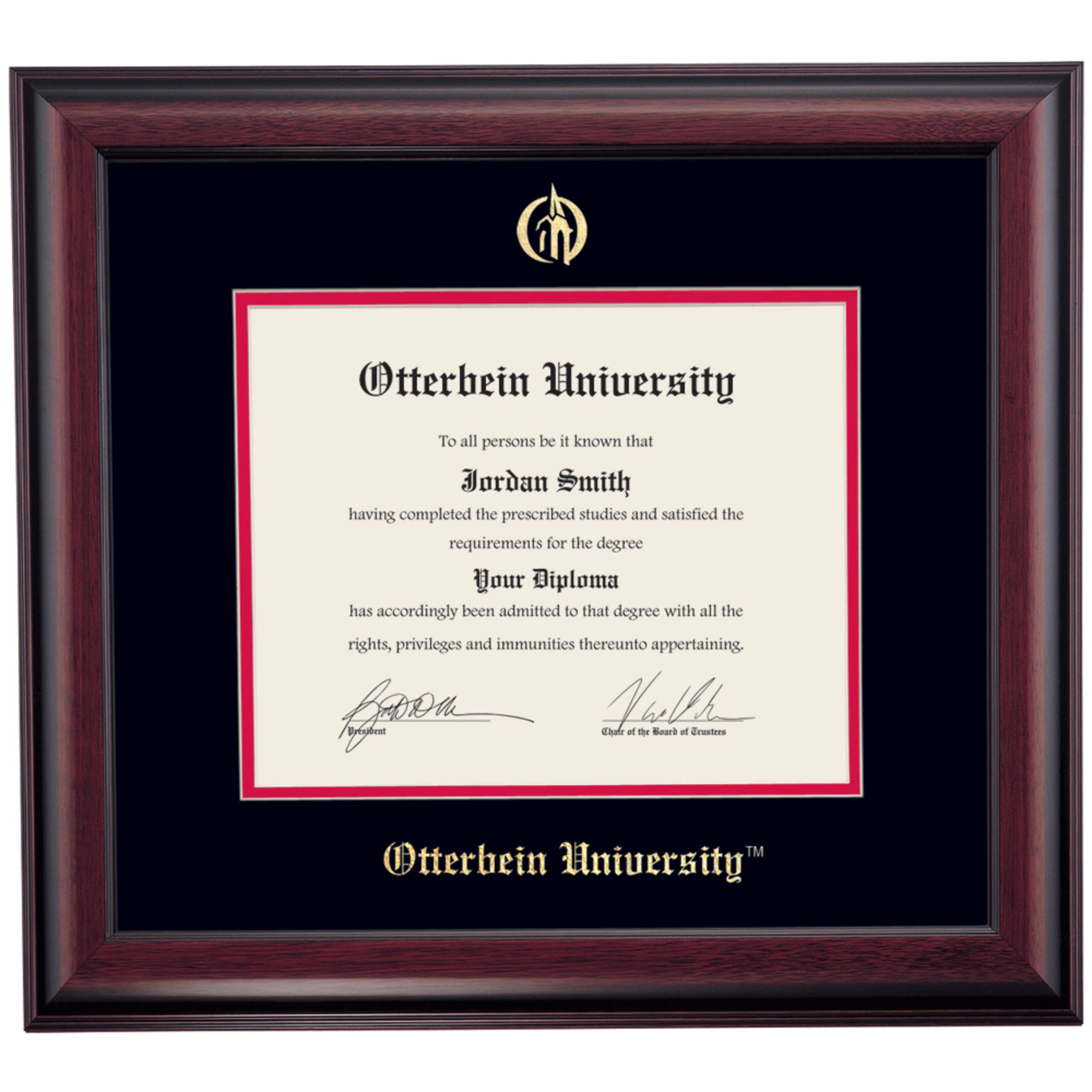 OCM Diploma Frame for Otterbein University, 16" x 18" Diploma ...