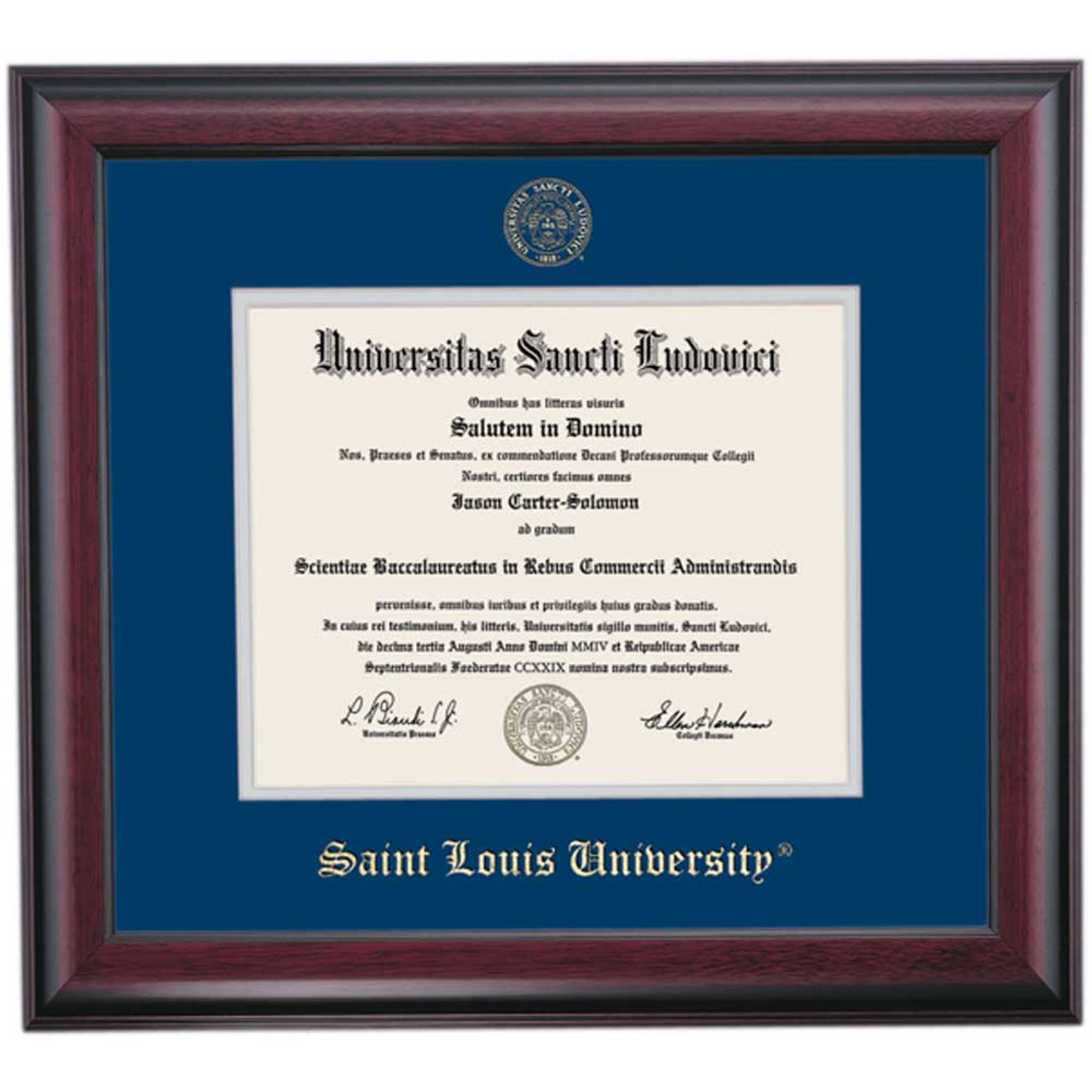 OCM Diploma Frame for Saint Louis University, 16" x 18" Diploma ...