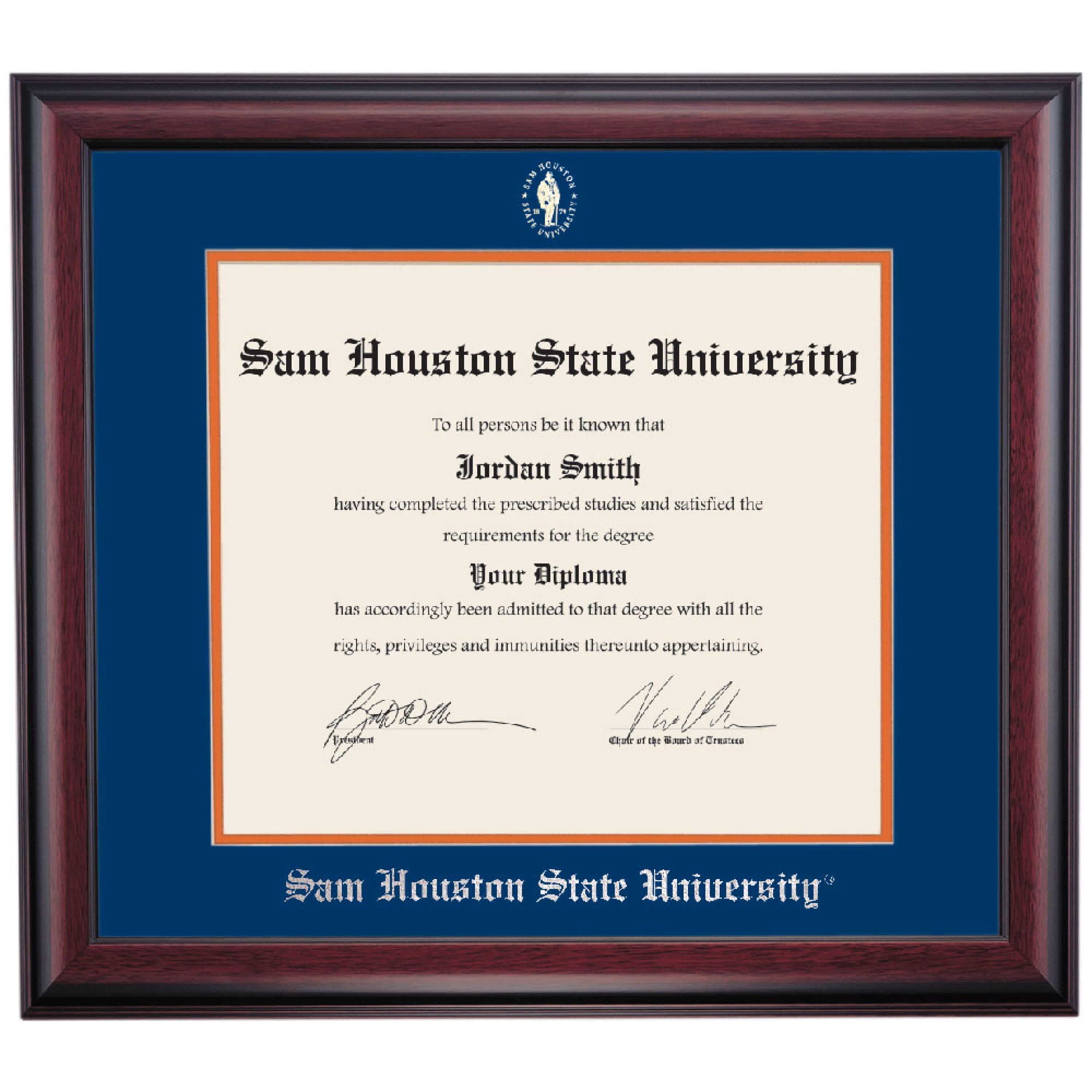 OCM Diploma Frame for Sam Houston State University, 19" x 21" Diploma ...