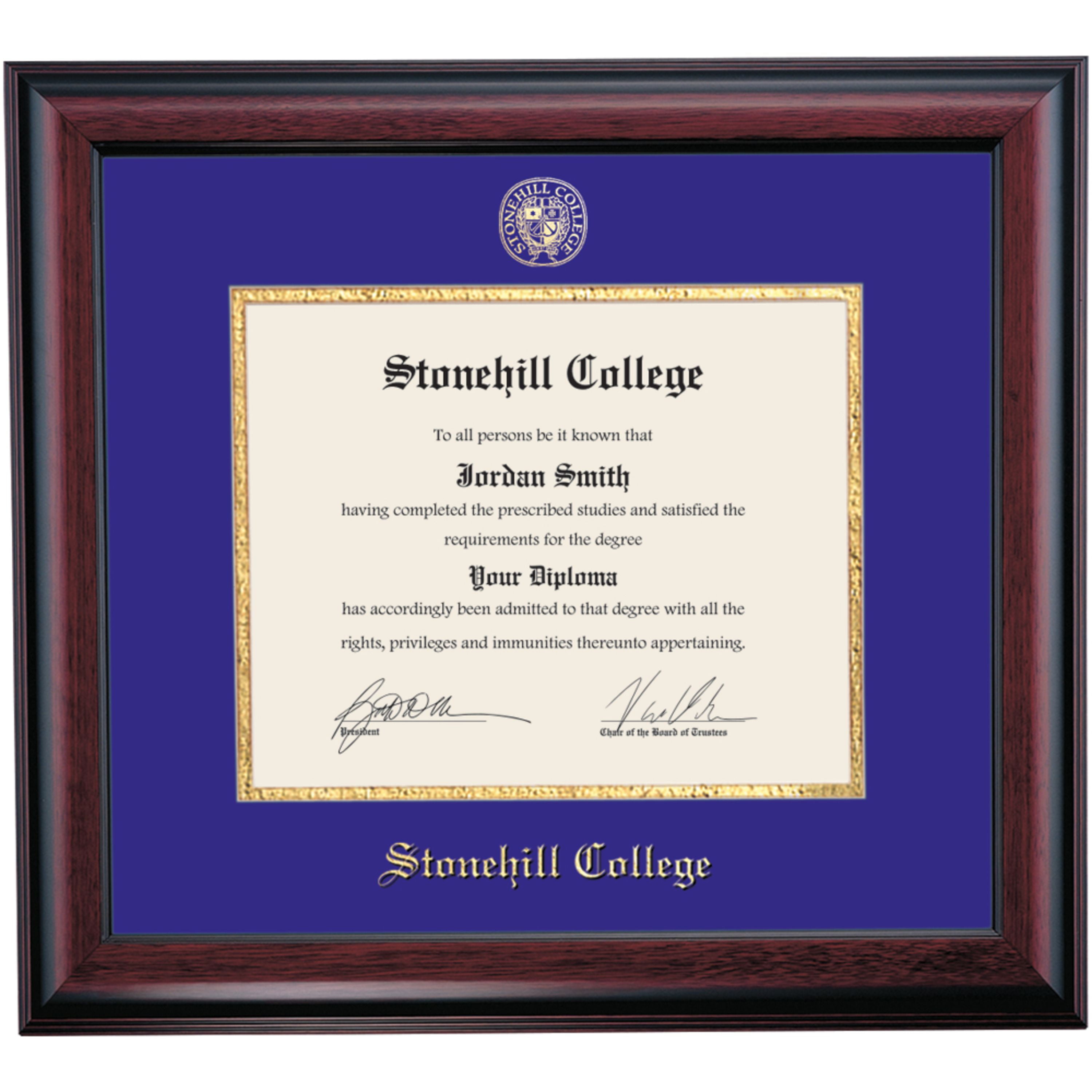 OCM Diploma Frame for Stonehill College, 16" x 18" Diploma Certificates ...