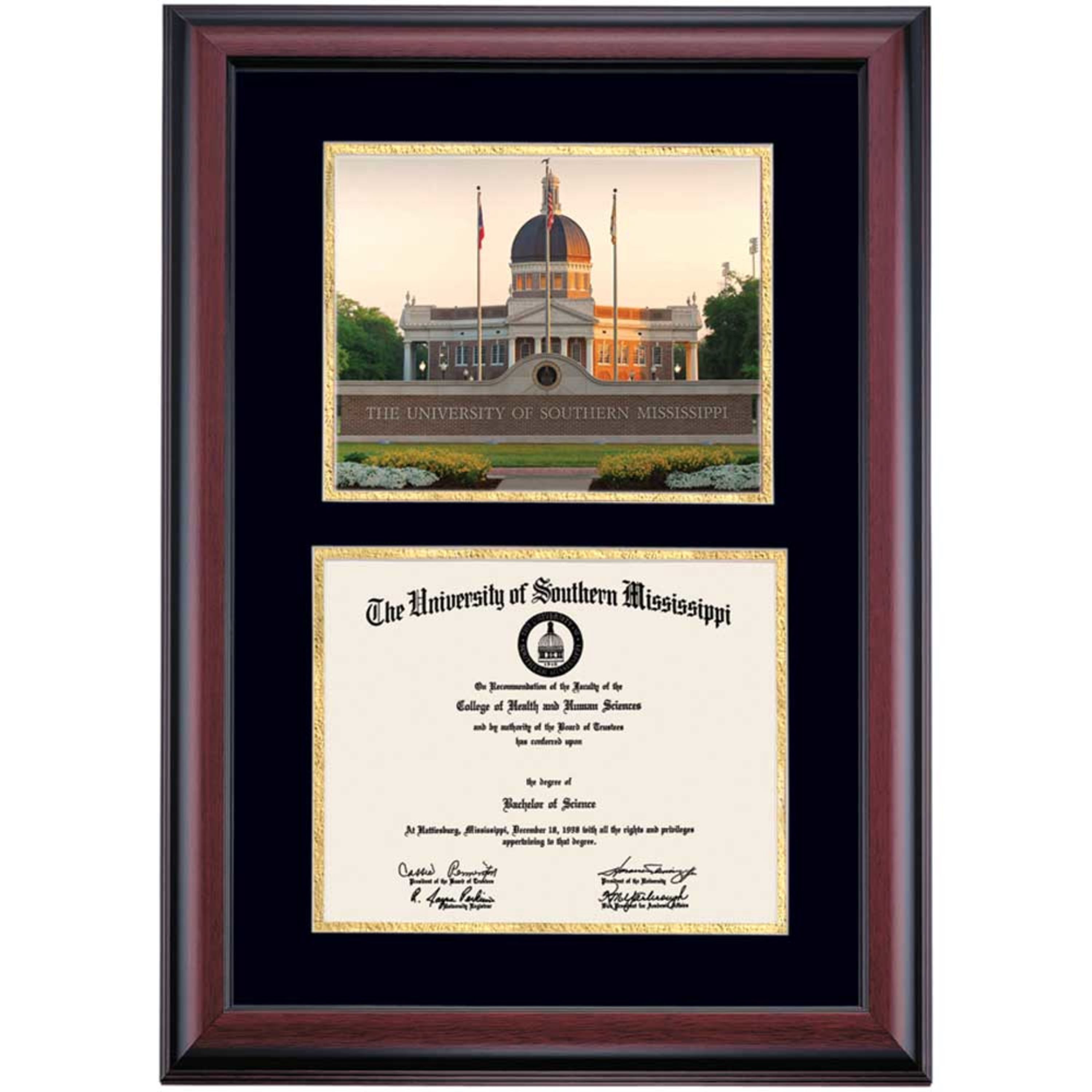 OCM Diploma Frame for The University of Southern Mississippi, Black ...