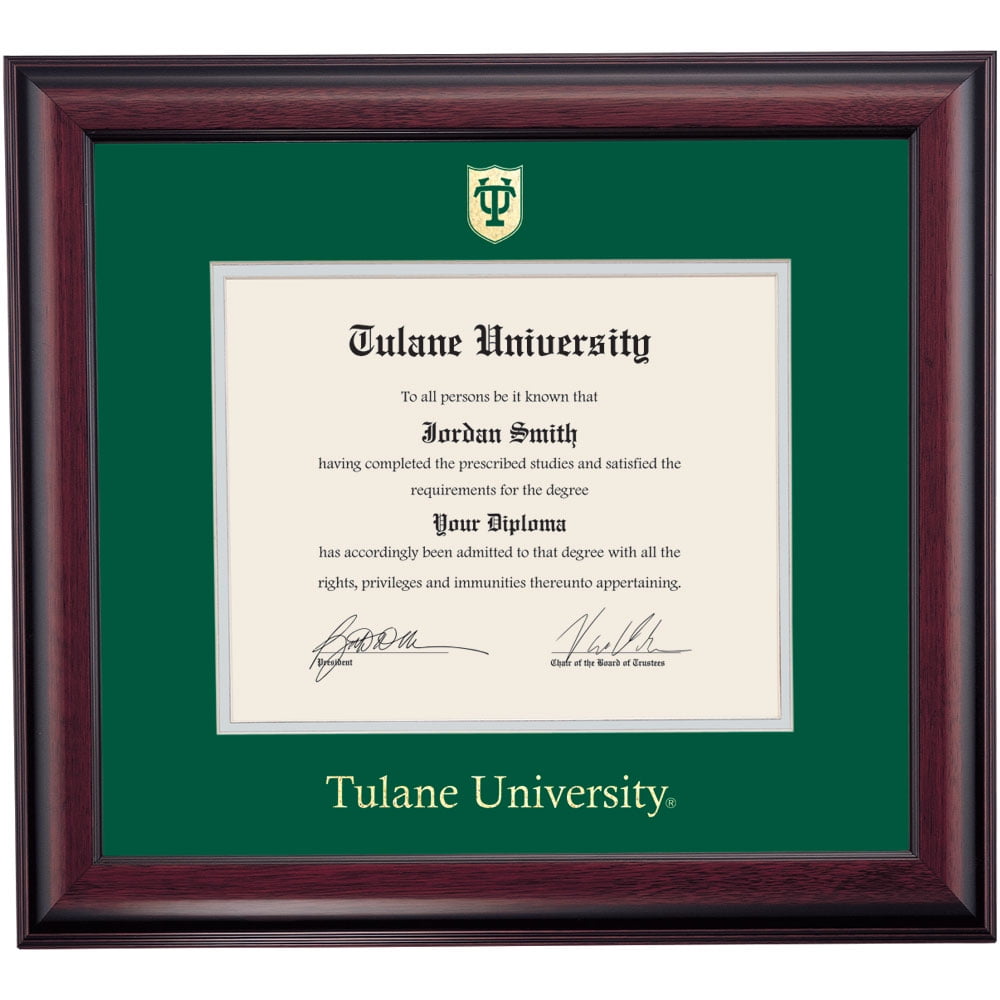 OCM Diploma Frame for Tulane University TU, 16" x 18" Diploma ...