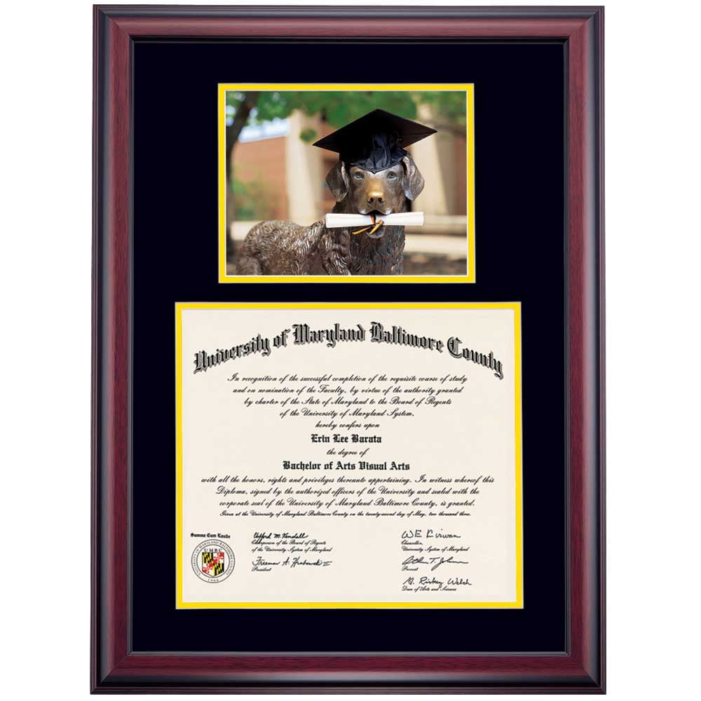 OCM Diploma Frame for U of Maryland, Baltimore County UMBC, Black ...
