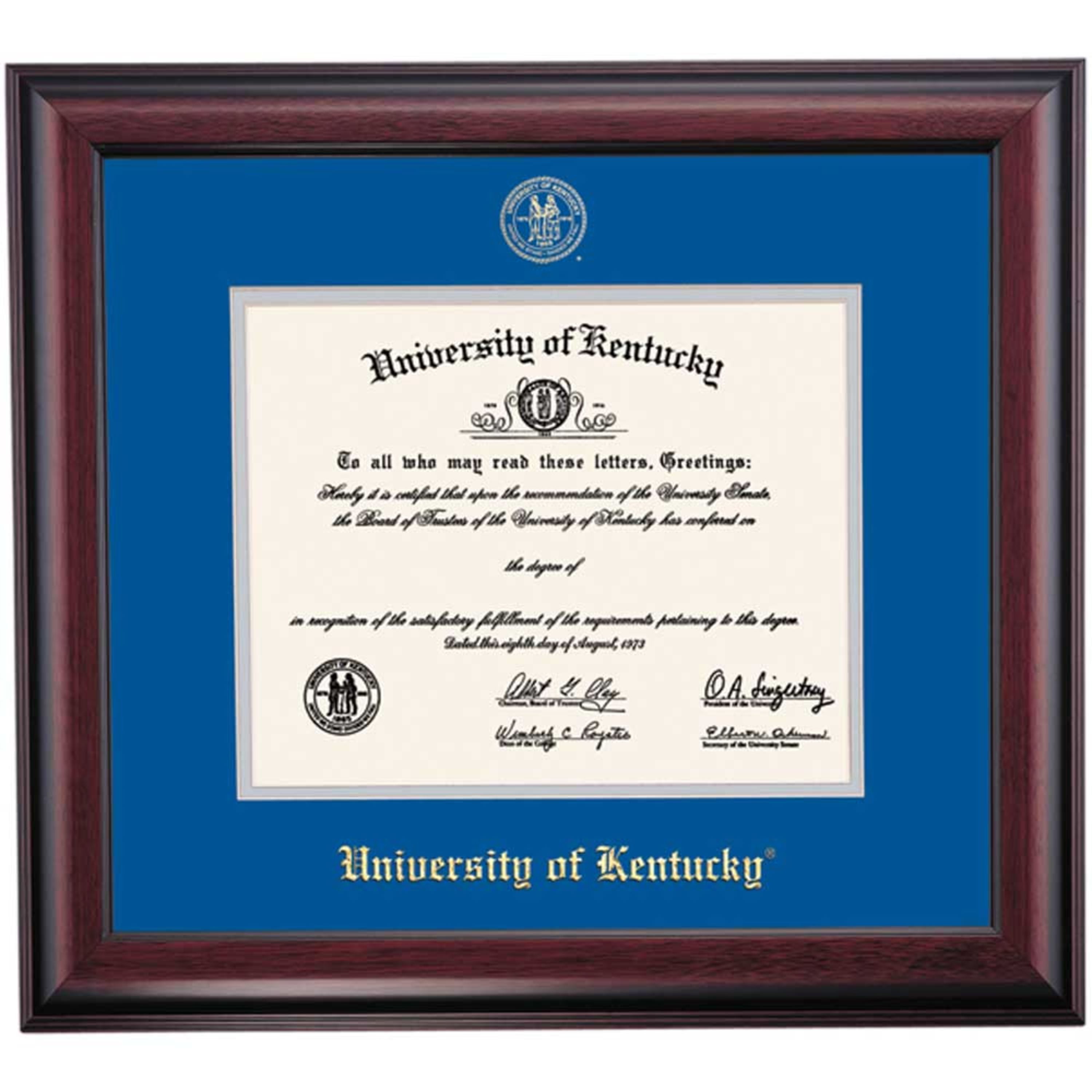 OCM Diploma Frame for University of Kentucky UK, 16" x 18" Diploma ...