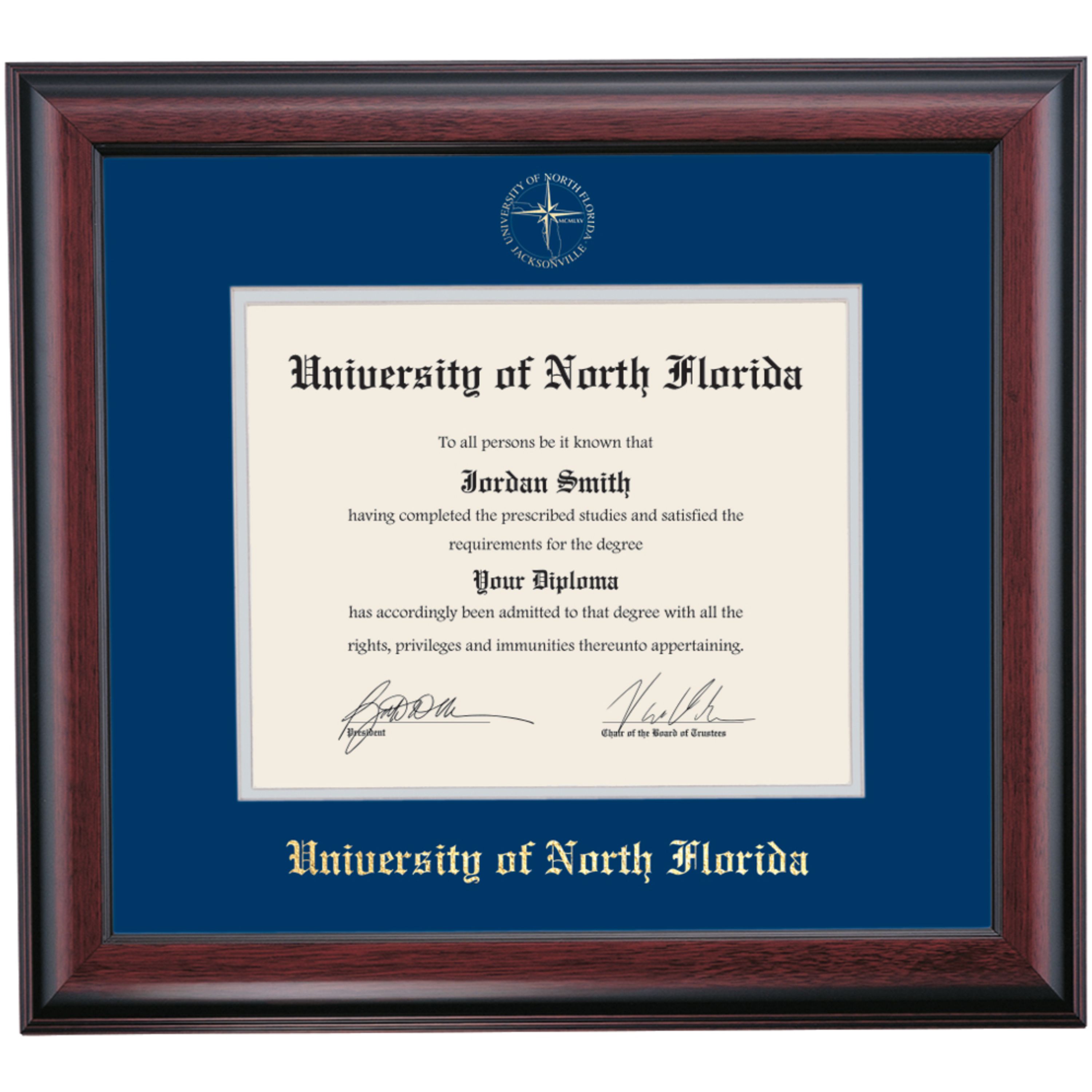 OCM Diploma Frame for University of North Florida UNF, 16" x 18 ...