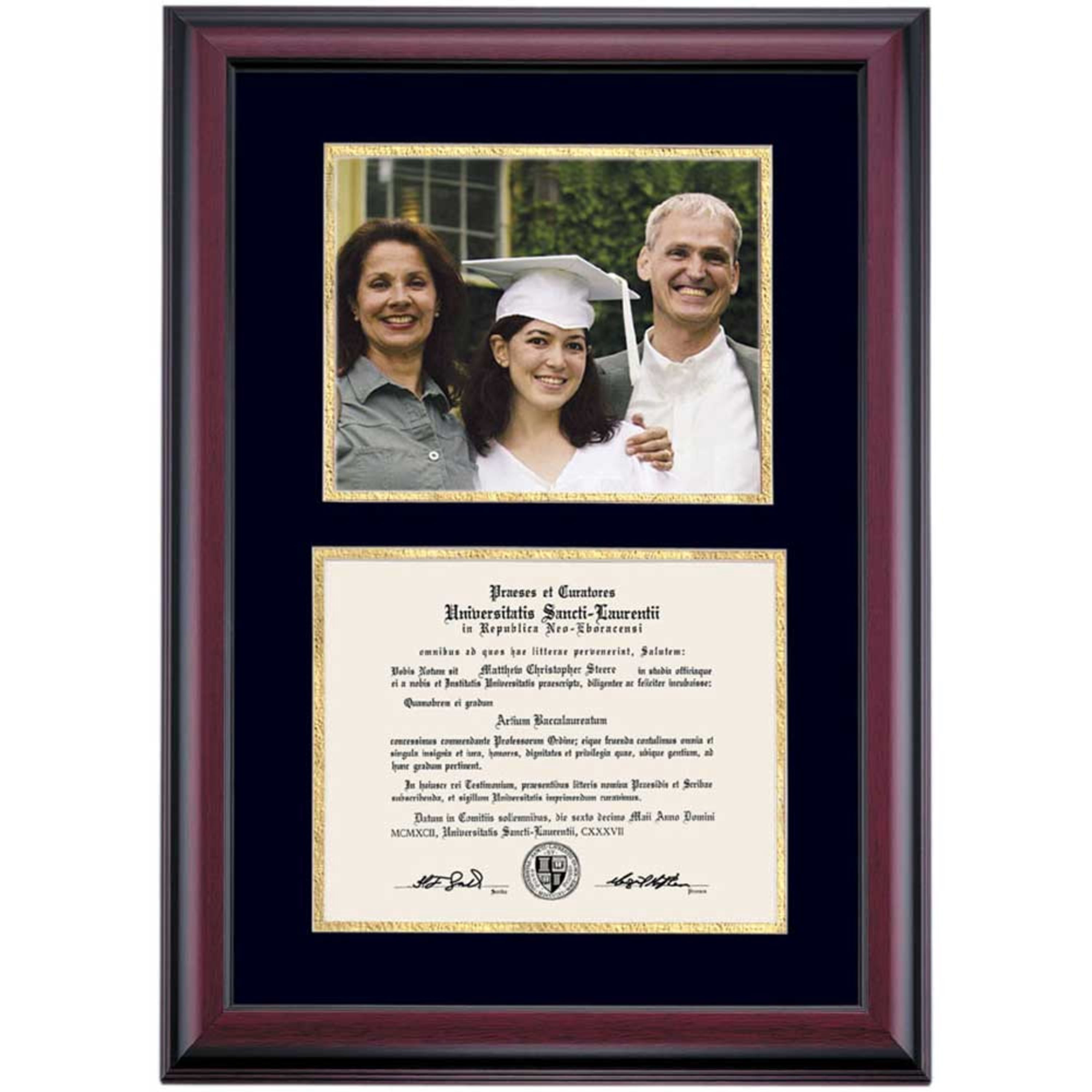 OCM Diploma and Photo Frame for Vanderbilt University, Black/Gold Mat ...
