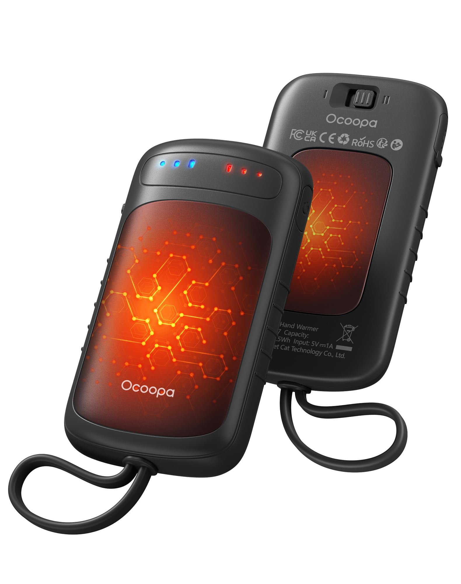 OCOOPA Dual-Sided Hand Warmers Rechargeable 2 Pack, Stocking Stuffers ...