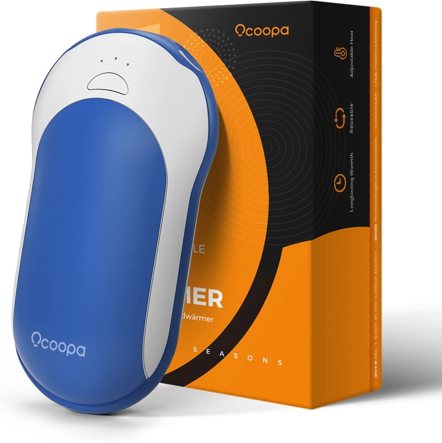 OCOOPA 10000mAh Rechargeable Hand Warmers, 15hrs Heat, Power Bank, Golf ...