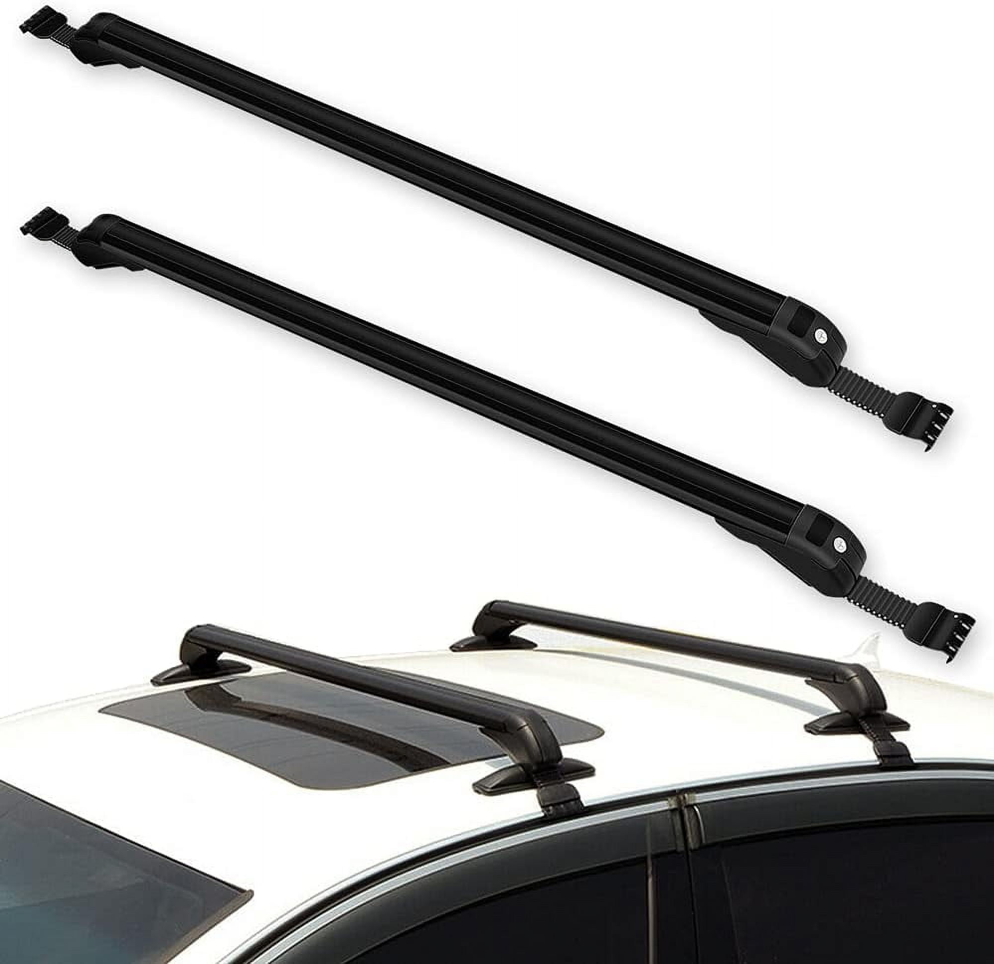 OCPTY 43.3" Window Frame Cross Bars Roof Rack Luggage Racks Rooftop Cargo Carrier Bag Luggage ...